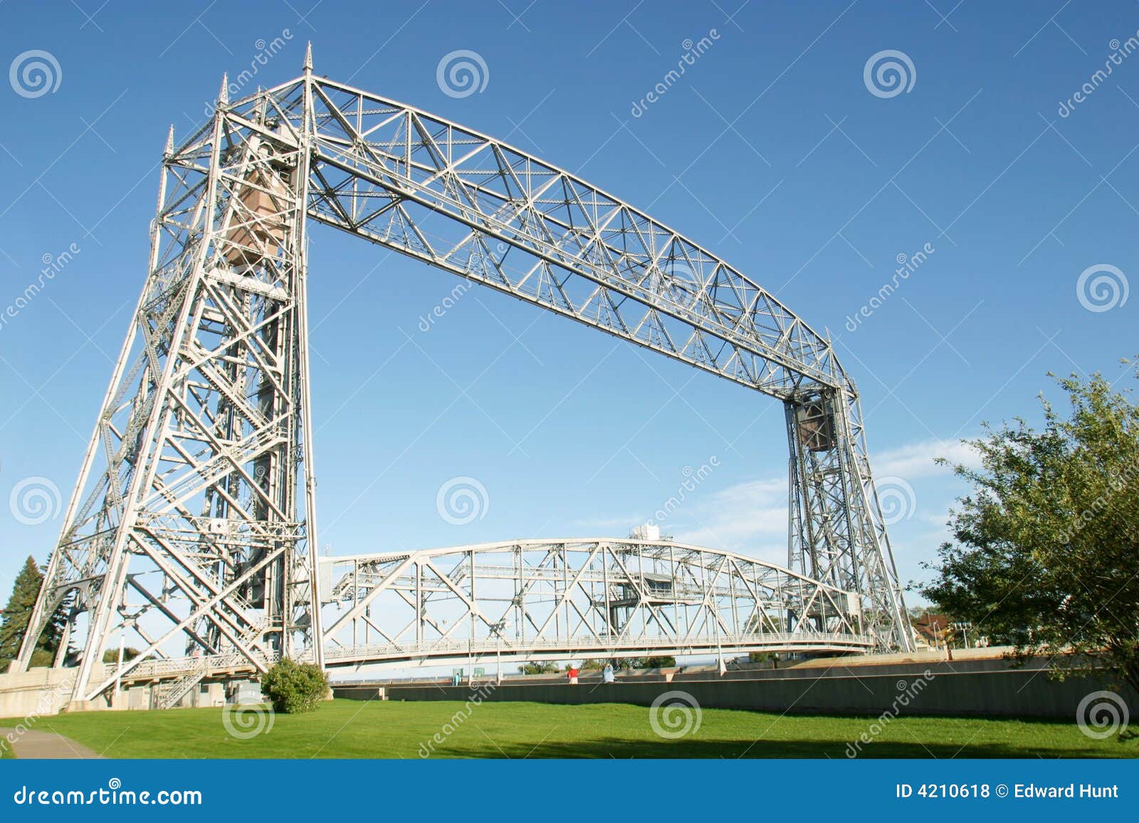 Draw Bridge Opening To Let A Sail Boat Through Stock Photo ...