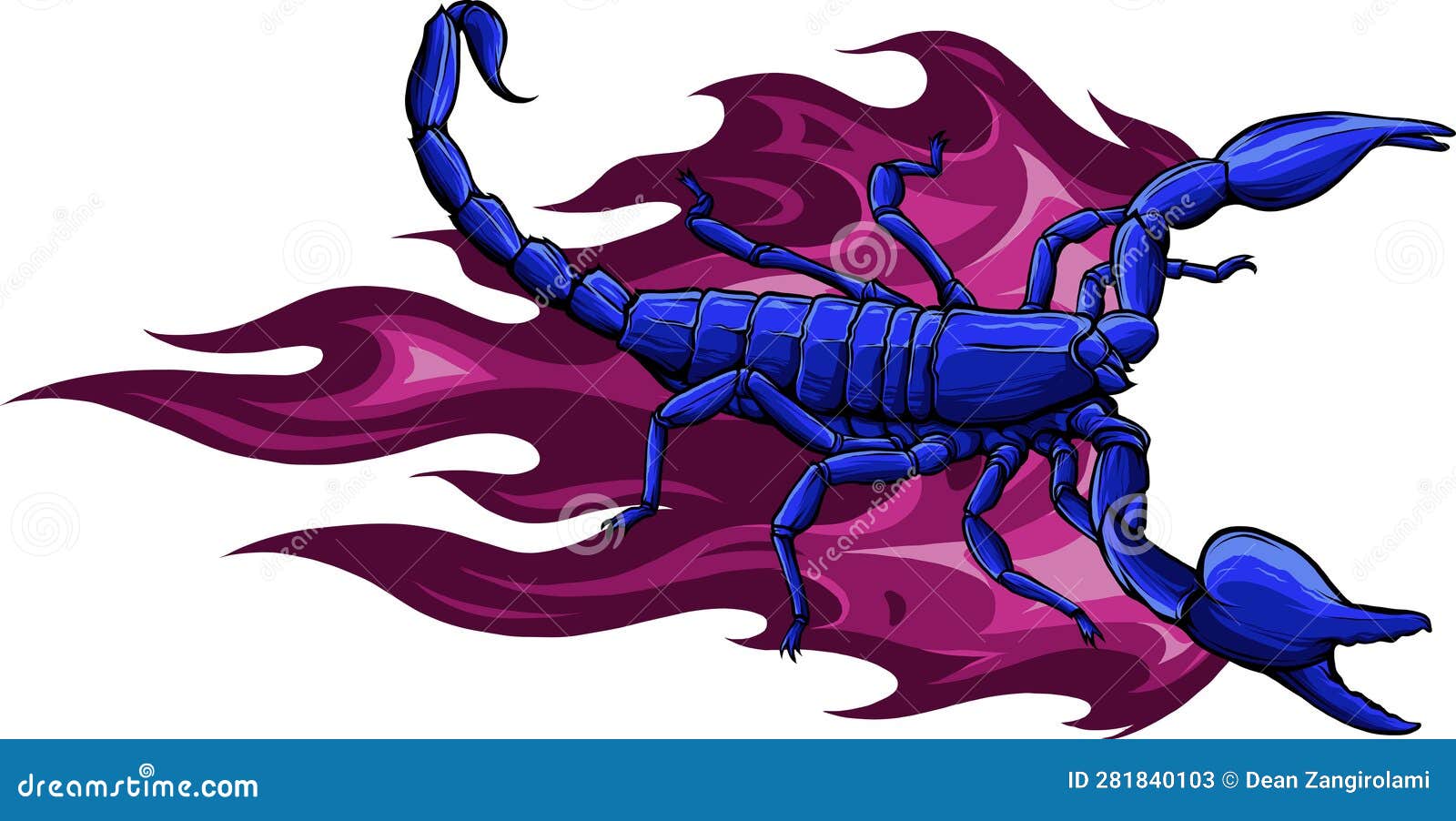Draw Colored Animal Scorpion Vector Illustration Design Stock Vector ...