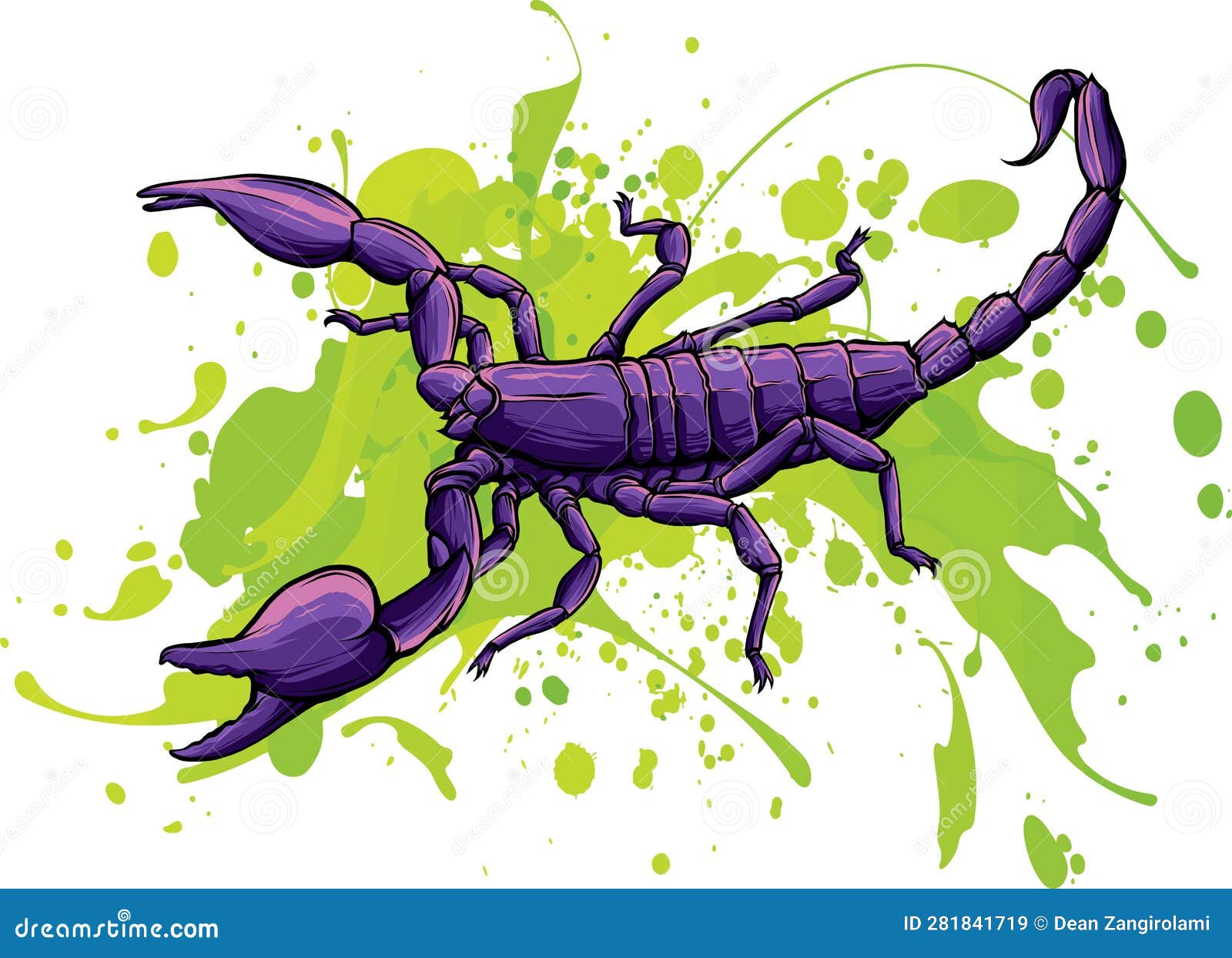 Draw Colored Animal Scorpion Vector Illustration Design Stock Vector ...