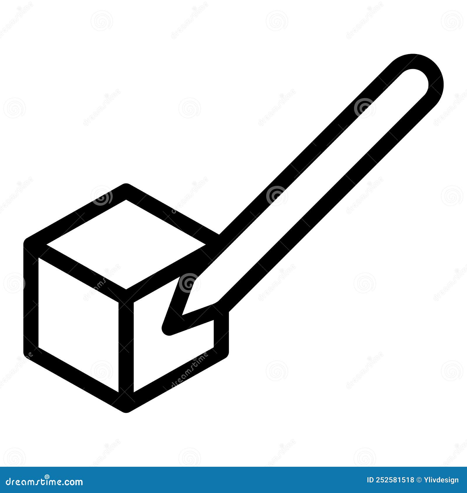 How To Draw Cube In Perspective. 3D Cube Drawing Process Cartoon Vector ...