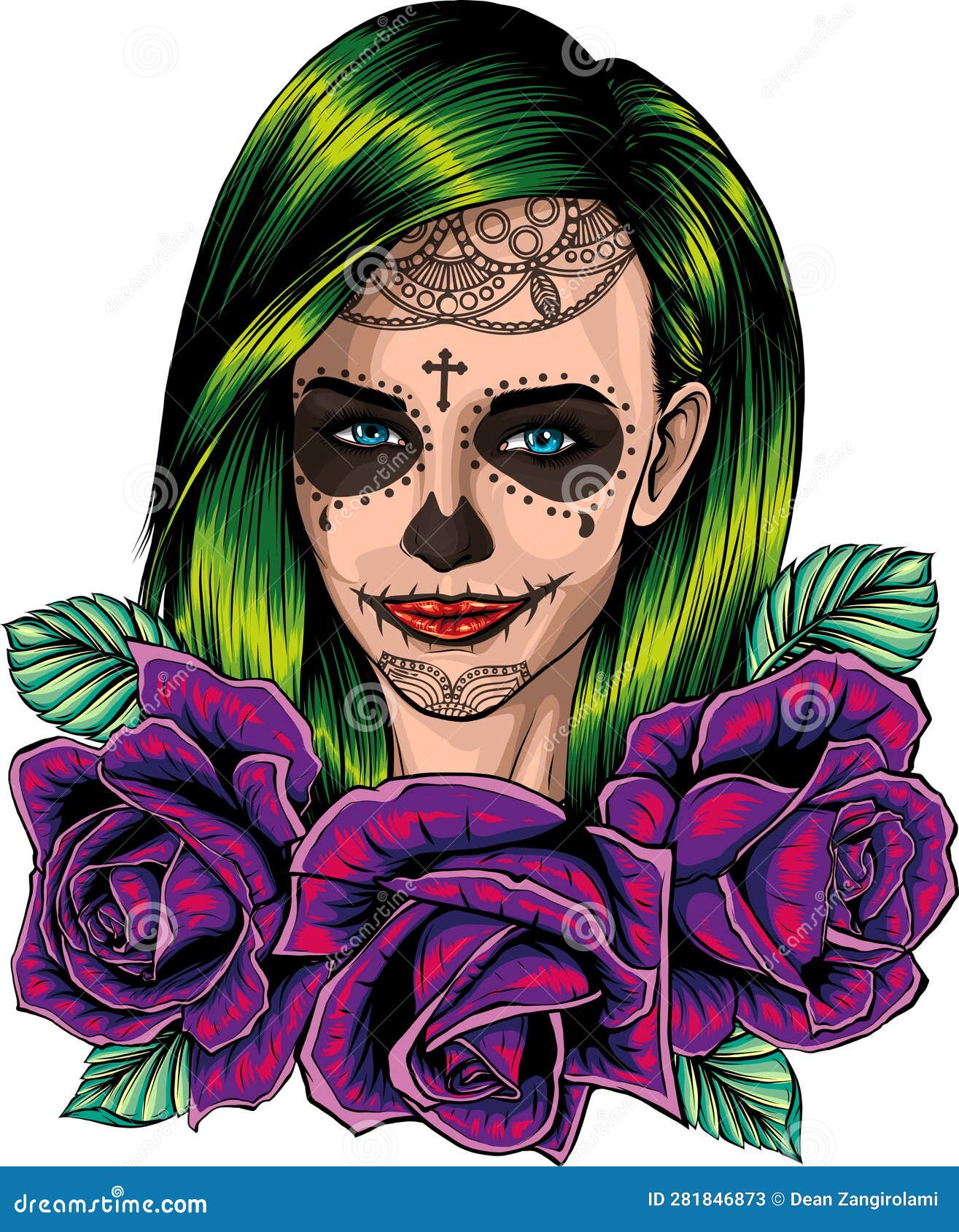 Draw of Dead Girl Vector Illustration Design Stock Vector ...