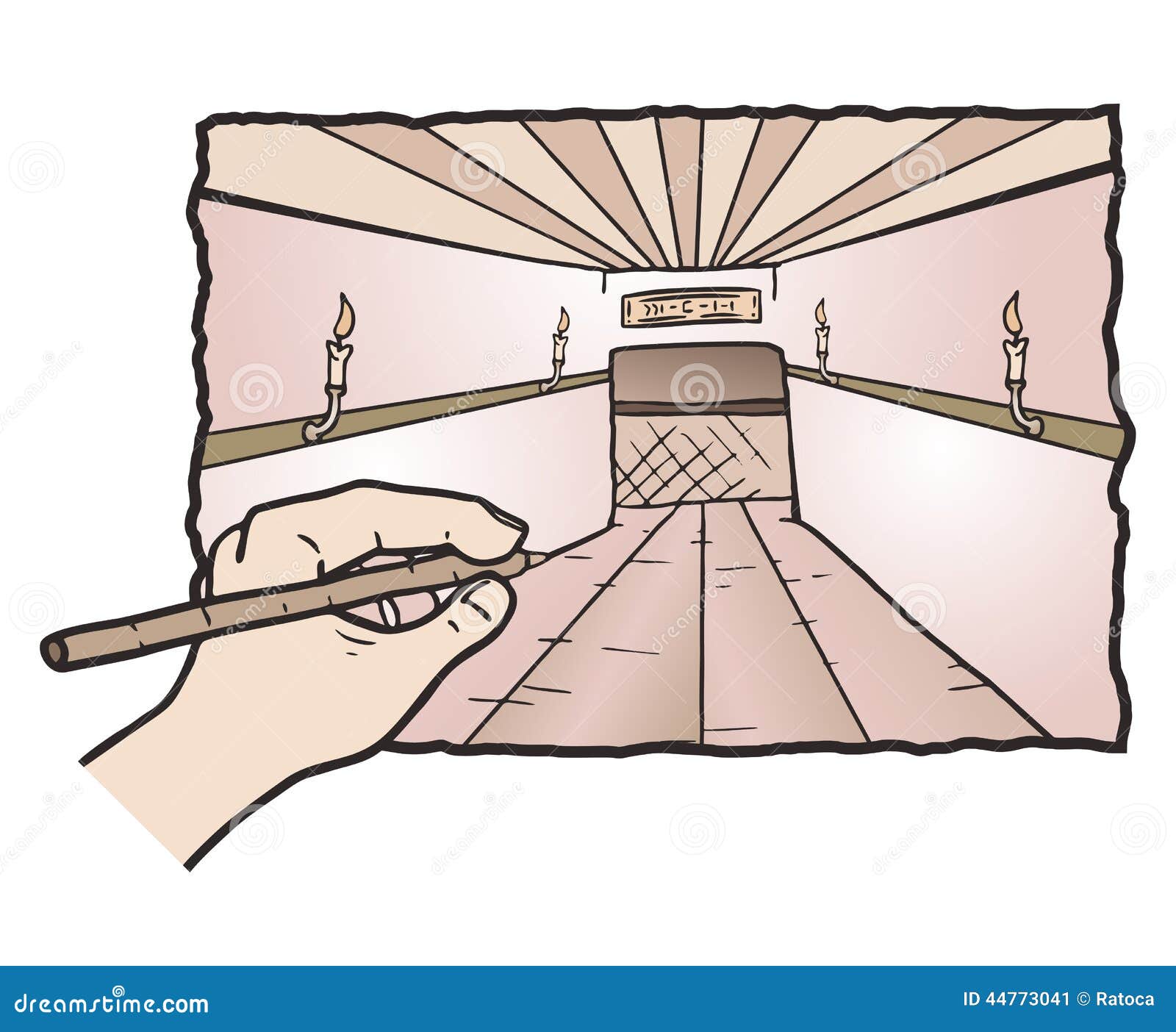 Draw Hall Cartoon Vector | CartoonDealer.com #44773041