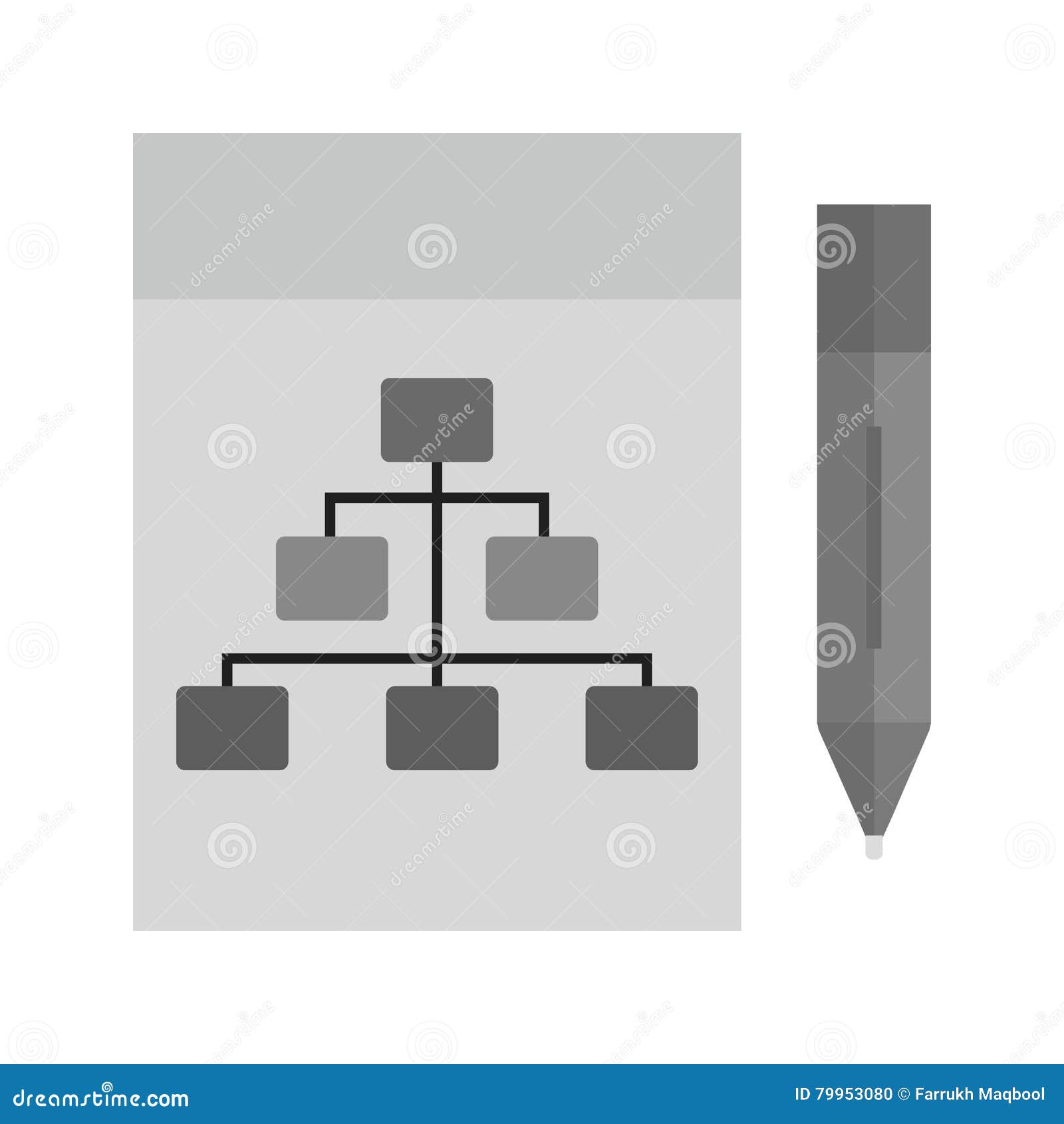 Draw Hierarchy stock vector. Illustration of concept - 79953080