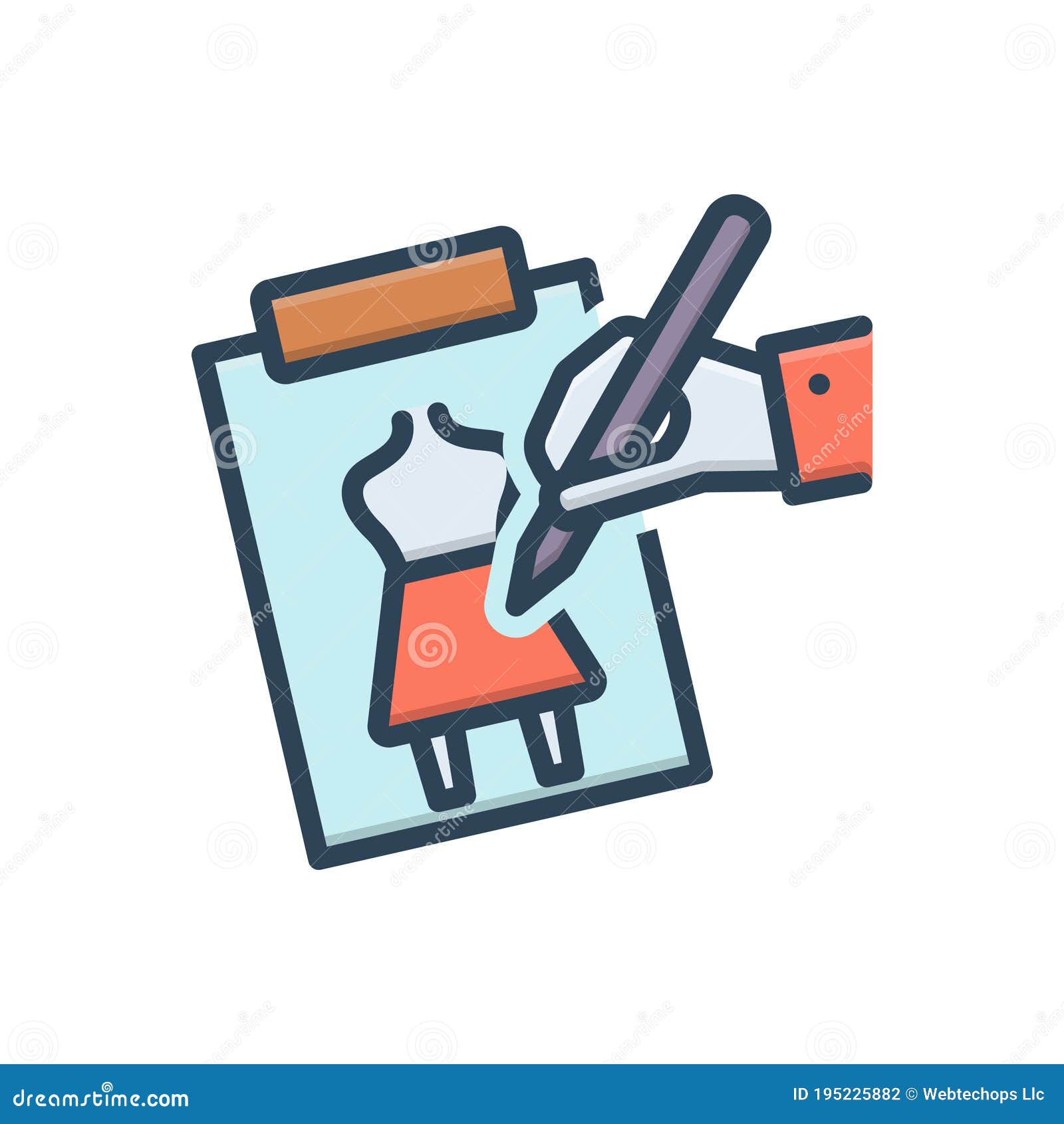 Color Illustration Icon for Draw, Drawing and Sketch Stock Illustration ...