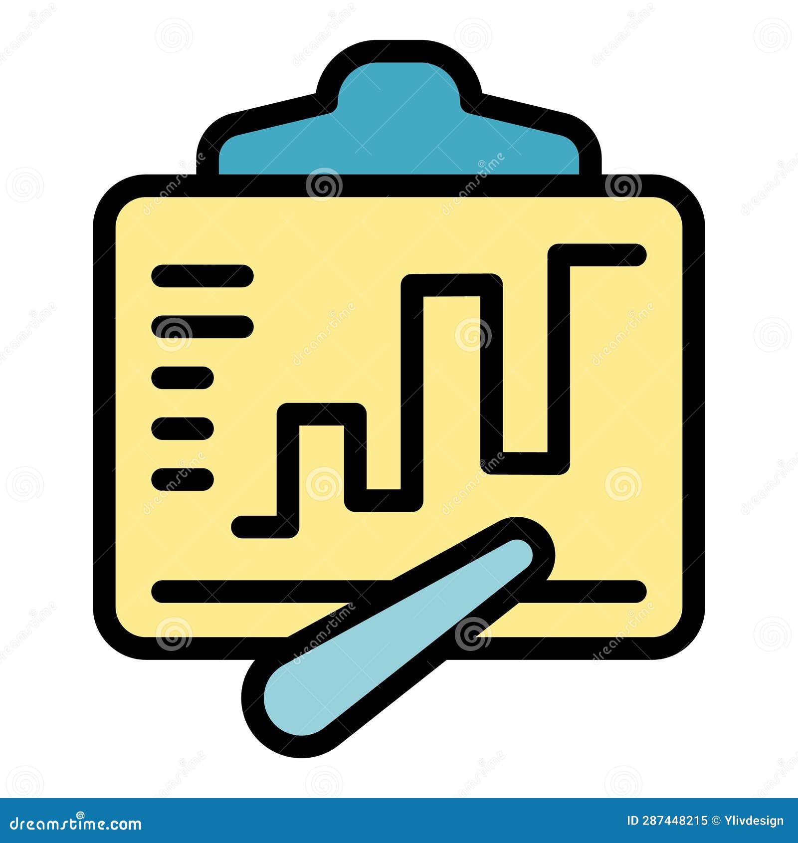 Draw Lesson Icon Vector Flat Stock Illustration - Illustration of ...