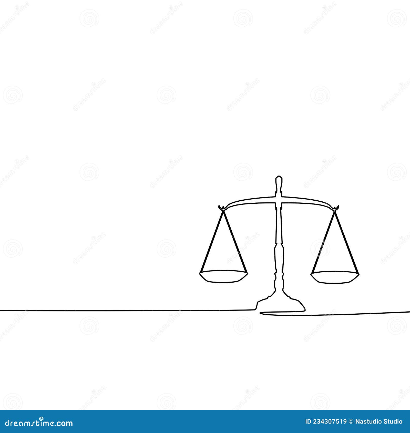 Draw a Line of the Scale. the Scales Bowl is in Balance. Vector ...