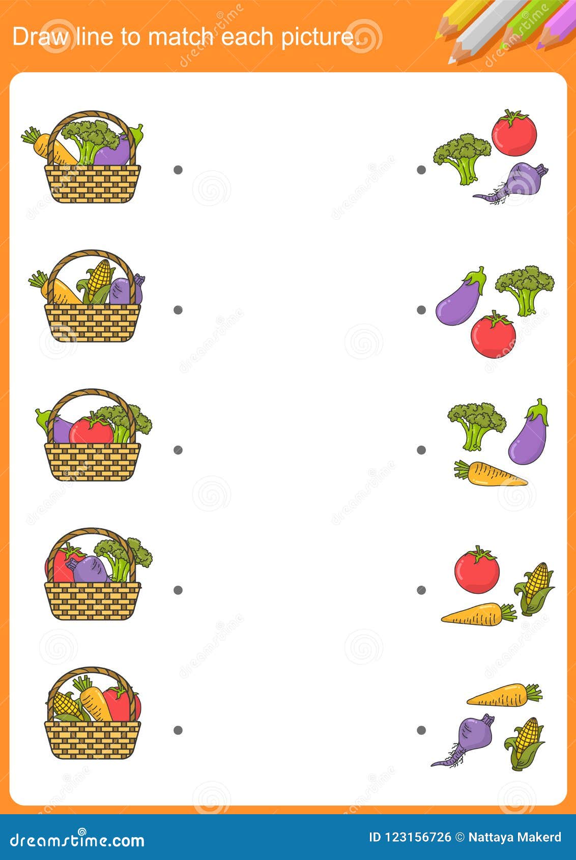 Draw Line To Match Each Picture. Stock Vector - Illustration of match ... Draw Line To Match Each Picture. Stock Vector - Illustration of match ...