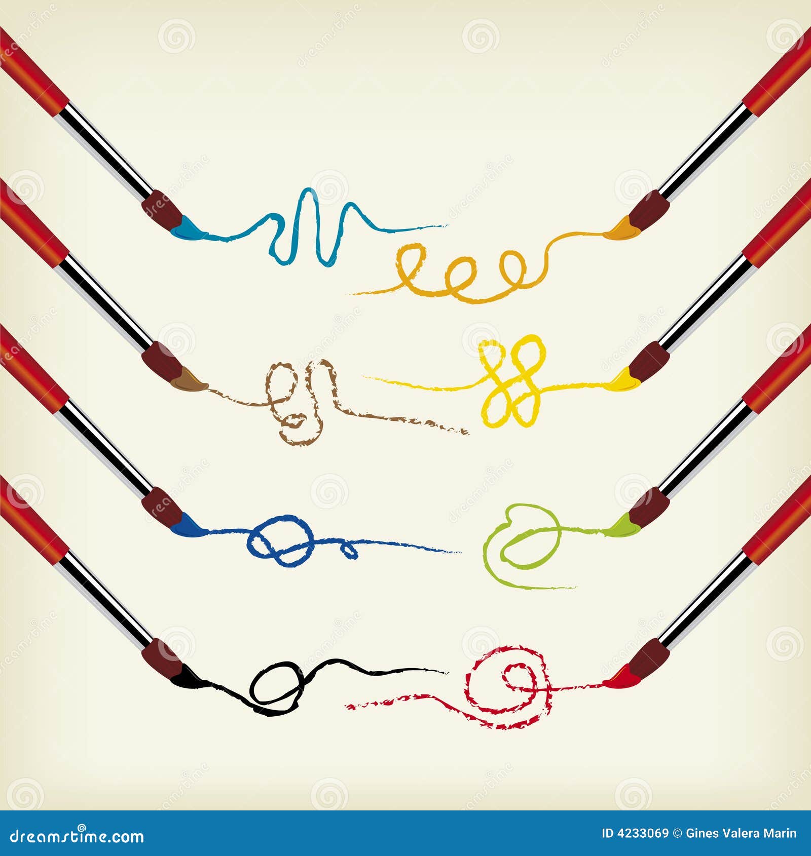 Draw lines stock vector. Illustration of painting, paint - 4233069