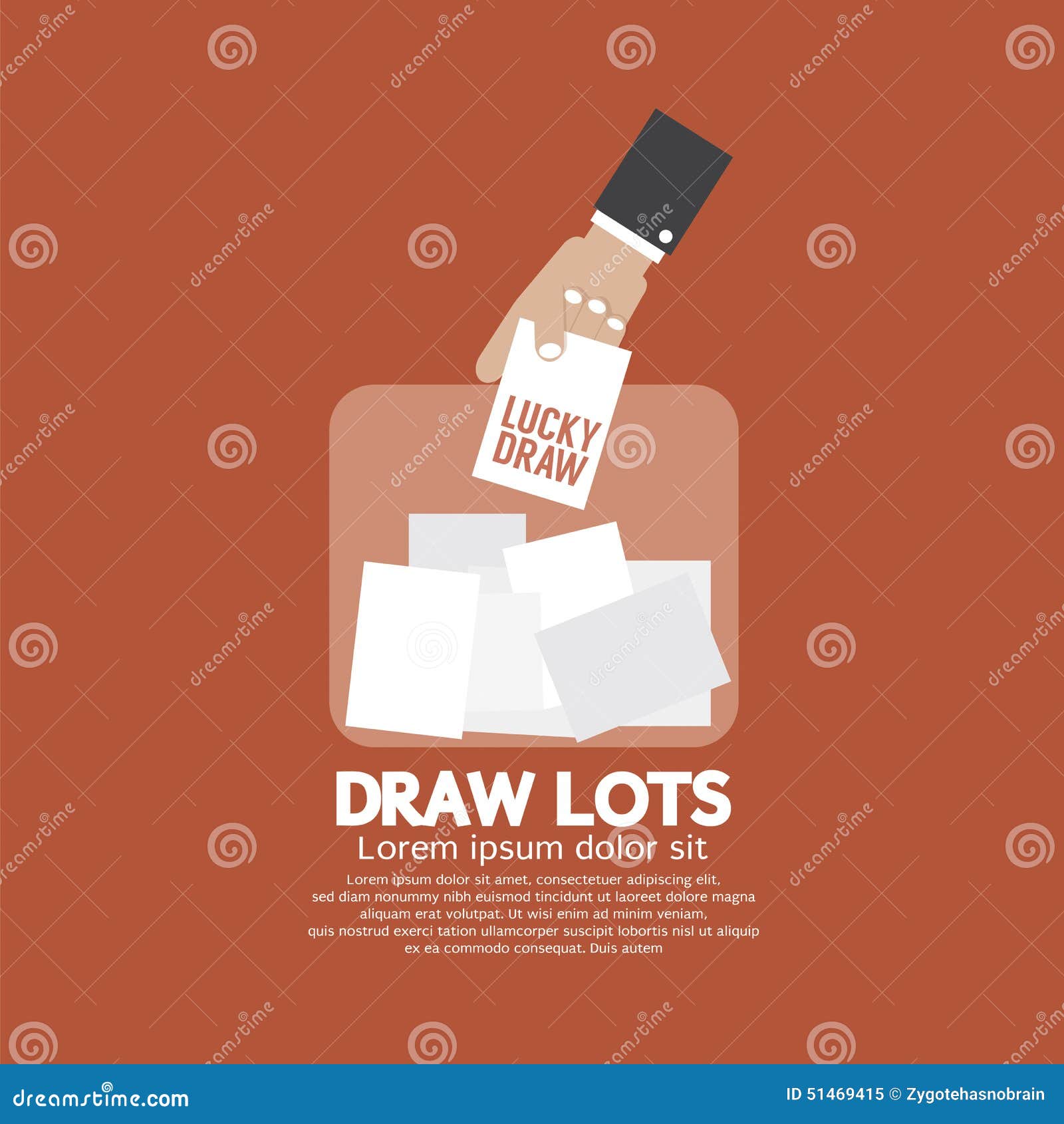 Draw Lots, Risk Taking Concept Stock Vector - Illustration of vector ...