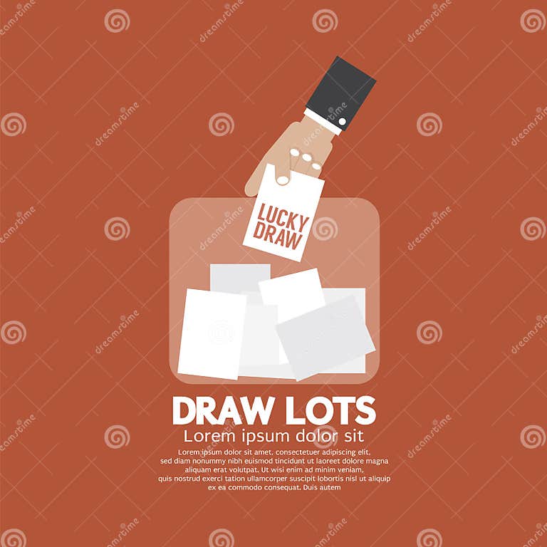 Draw Lots, Risk Taking Concept Stock Vector - Illustration of vector ...