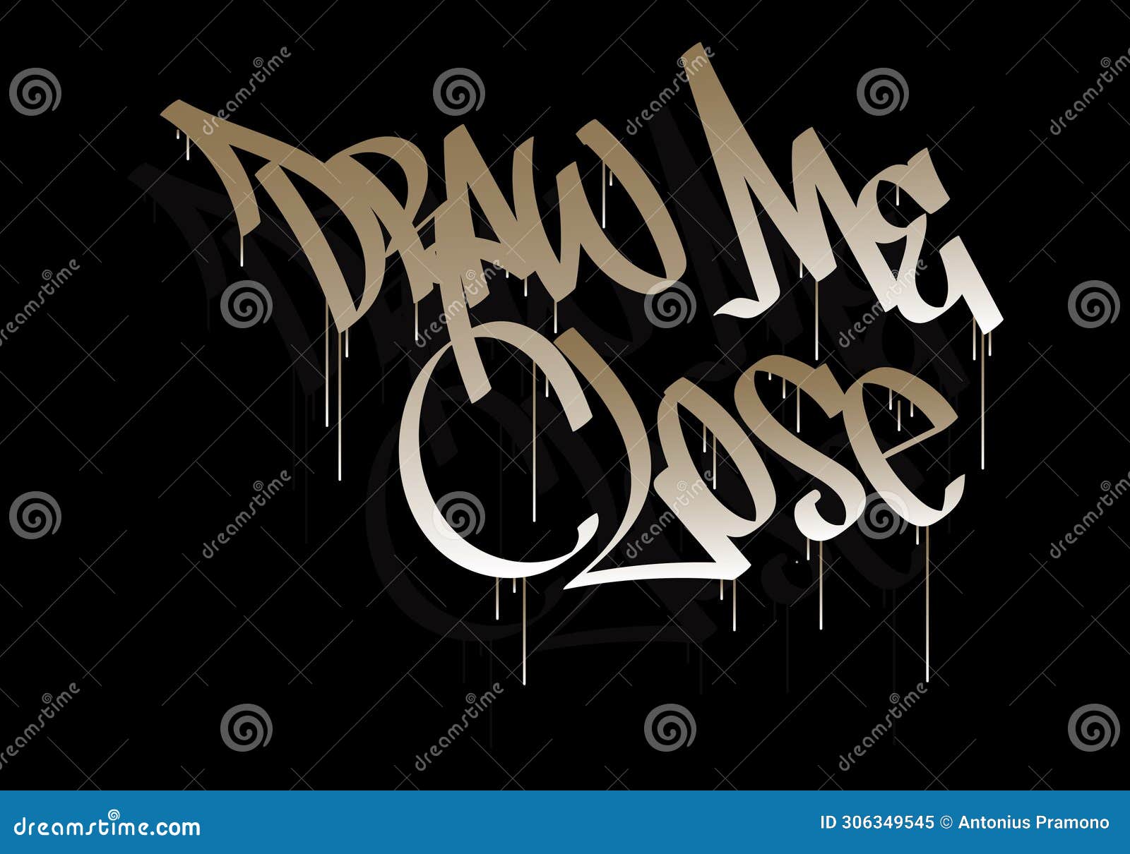 DRAW ME CLOSE Word Graffiti Tag Style Stock Vector - Illustration of ...