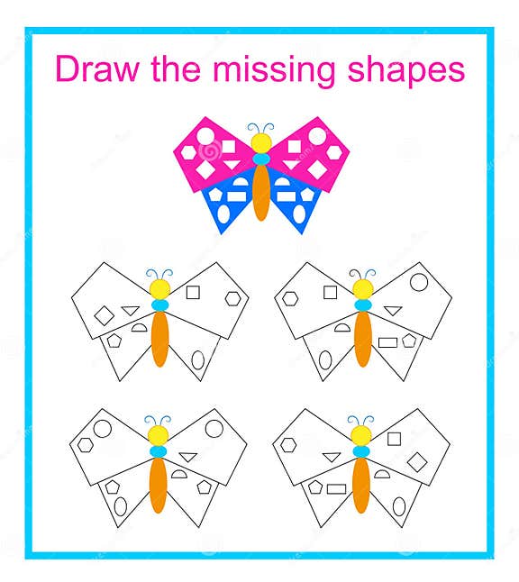 Learn Shapes and Basic Geometric Figures. Draw the Missing Shapes ...