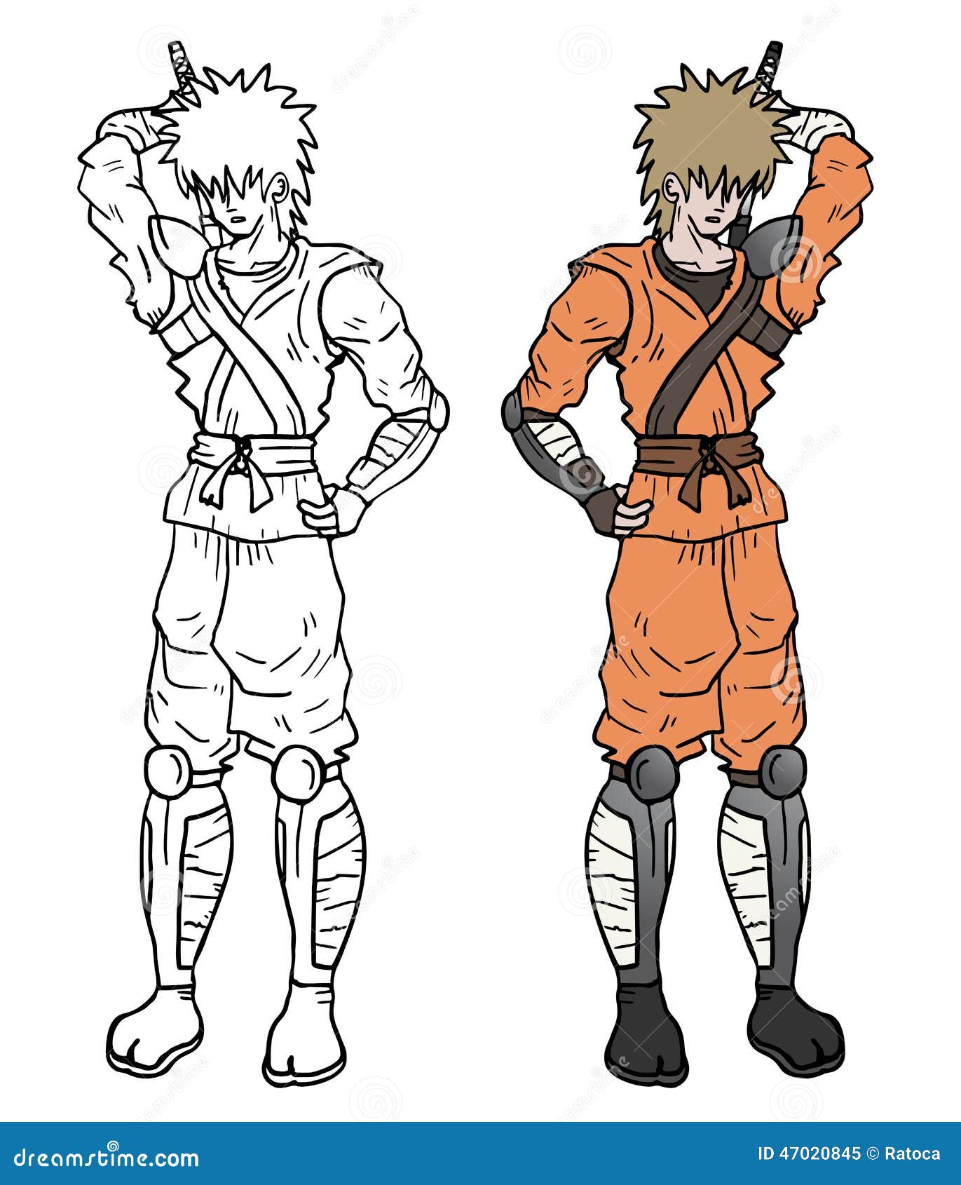 Draw ninja stock vector. Illustration of cartoon, comic - 47020845