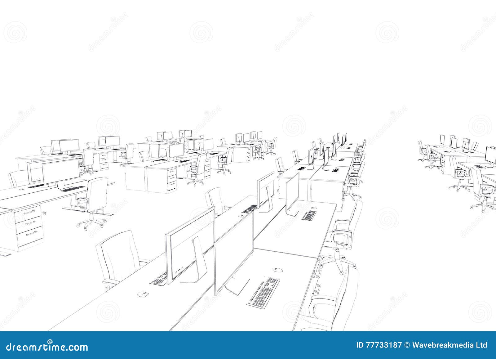 Draw of an open space stock illustration. Illustration of draw - 77733187
