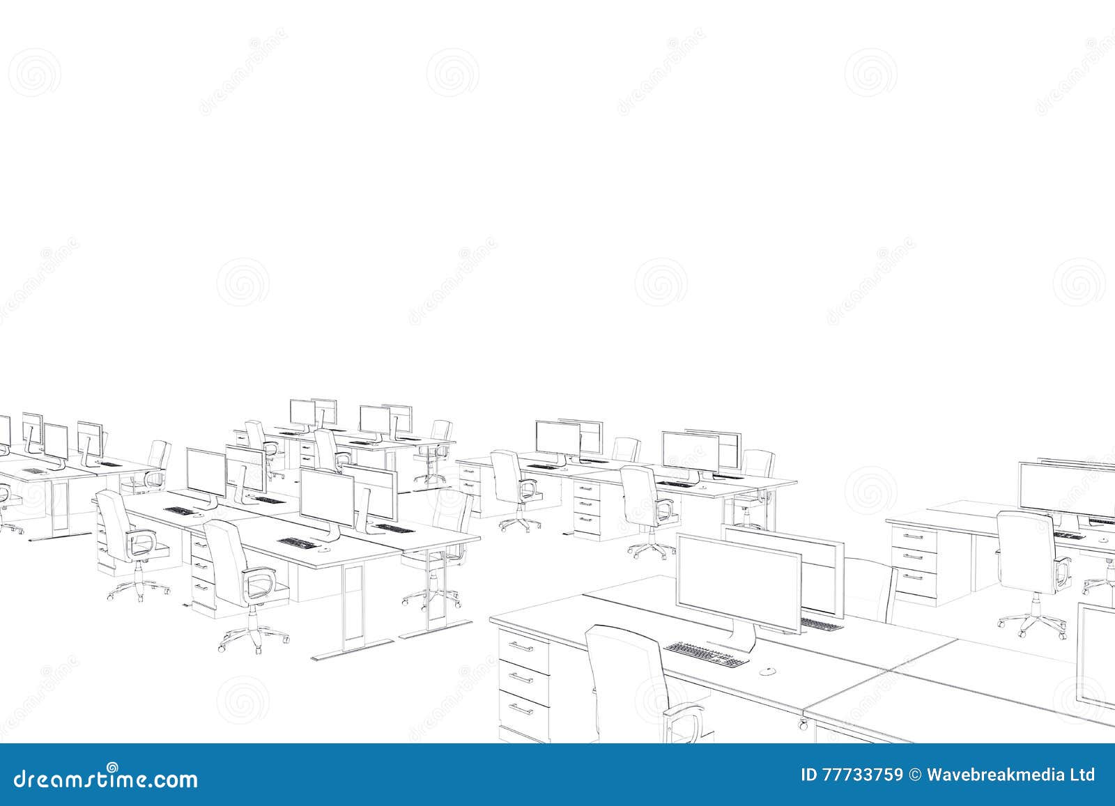 Draw of an open space stock illustration. Illustration of digitally ...