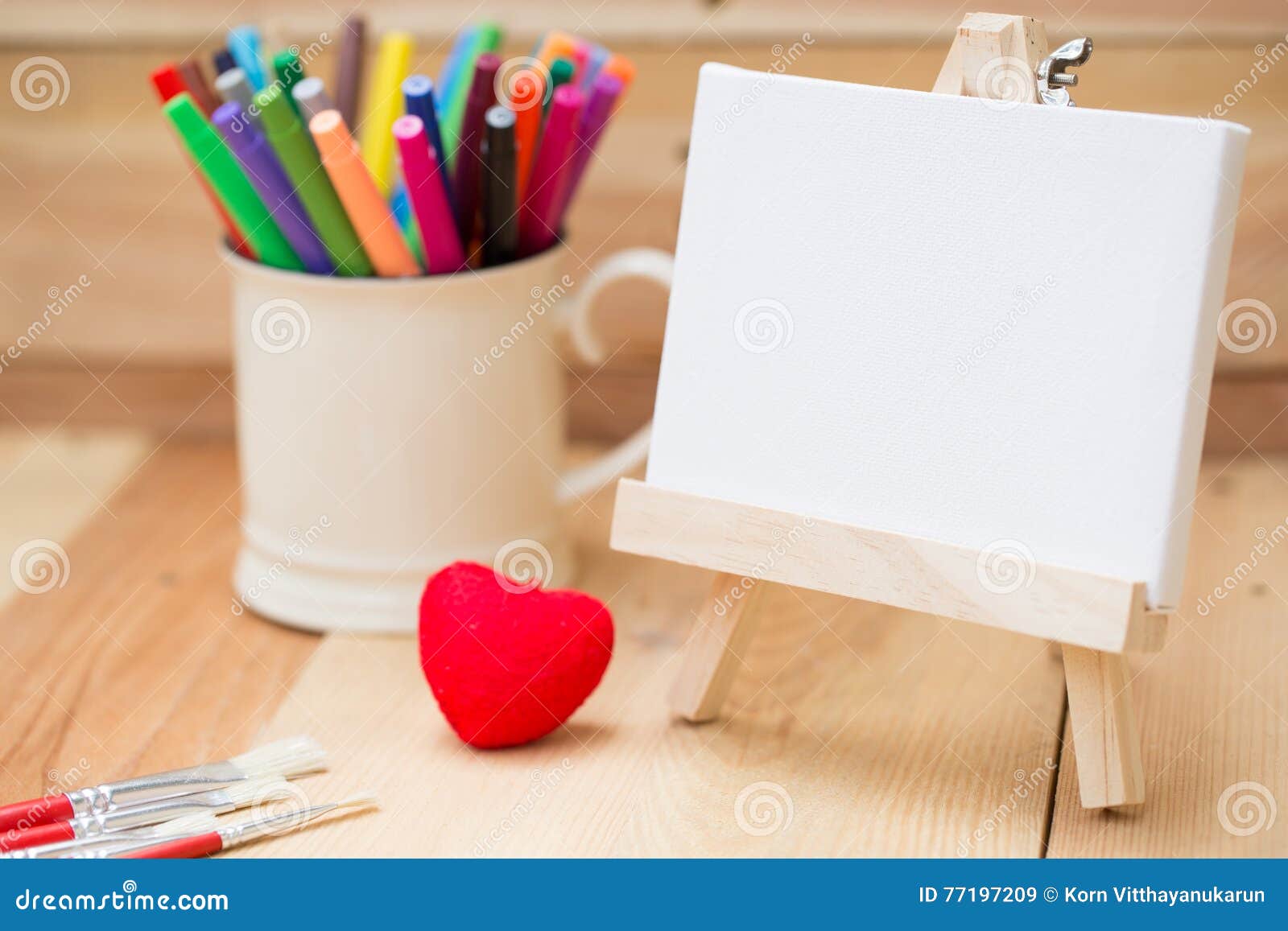 Draw Painting Canvas Empty Space for Text. Stock Image - Image of ...