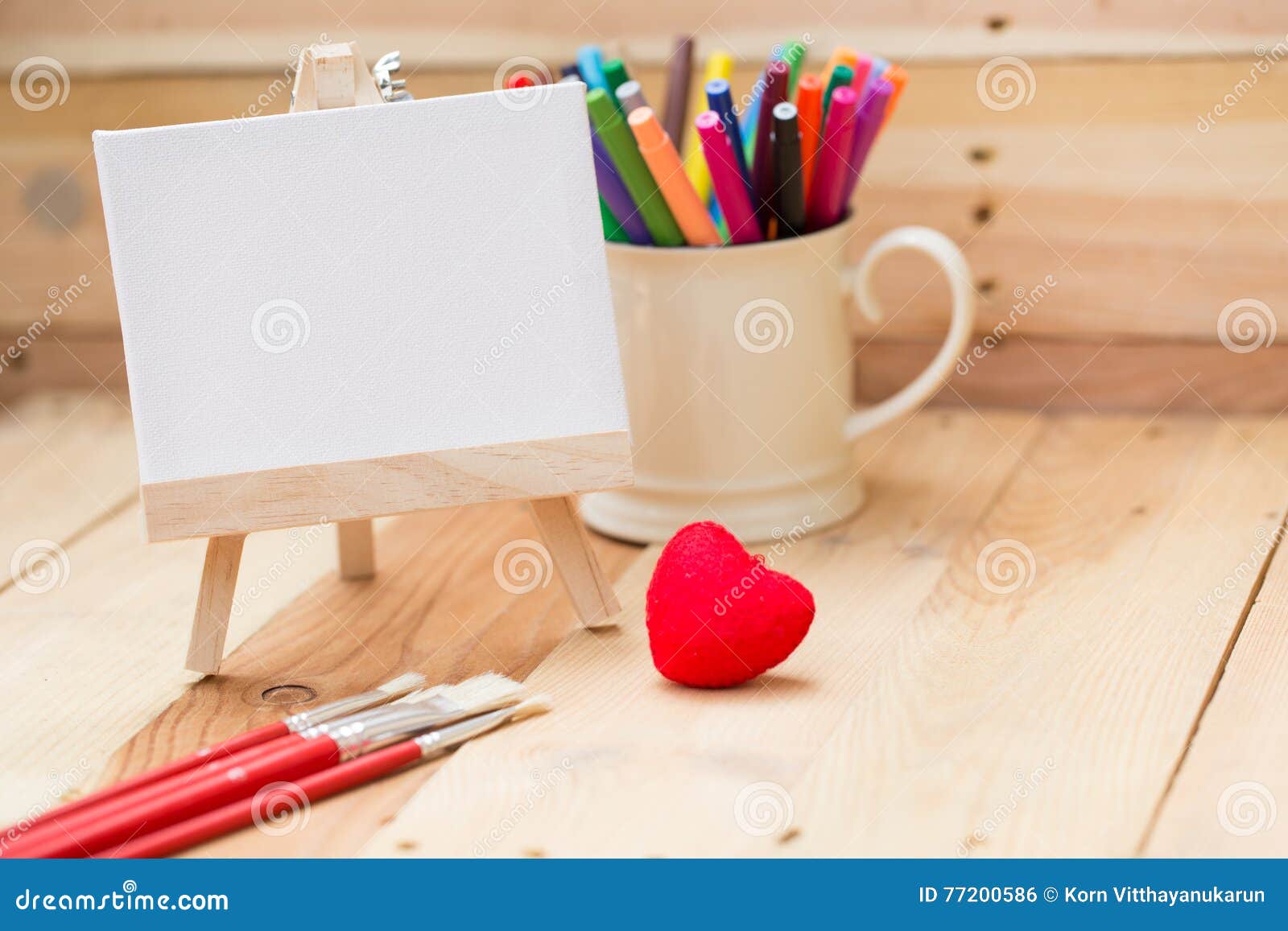 Draw Painting Canvas Empty Space for Text Paint School. Stock Photo ...