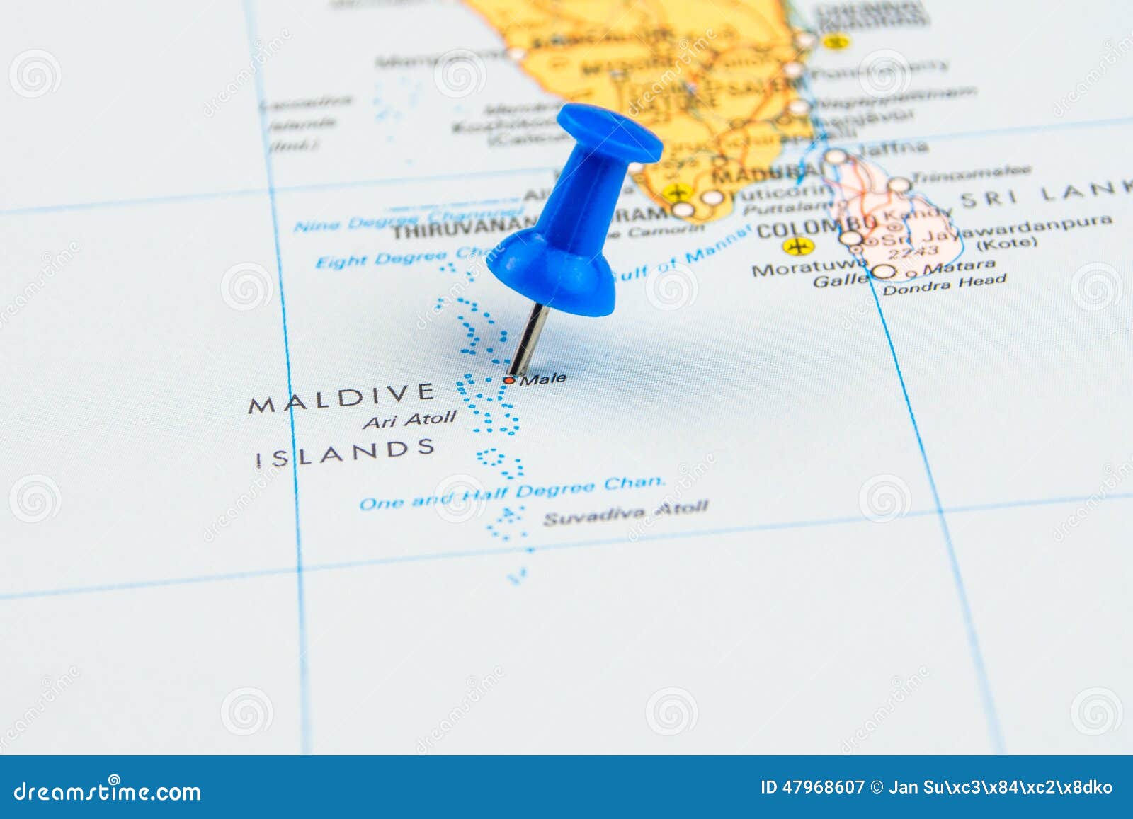Draw-pin Stick into Real Map Stock Image - Image of location, symbol ...