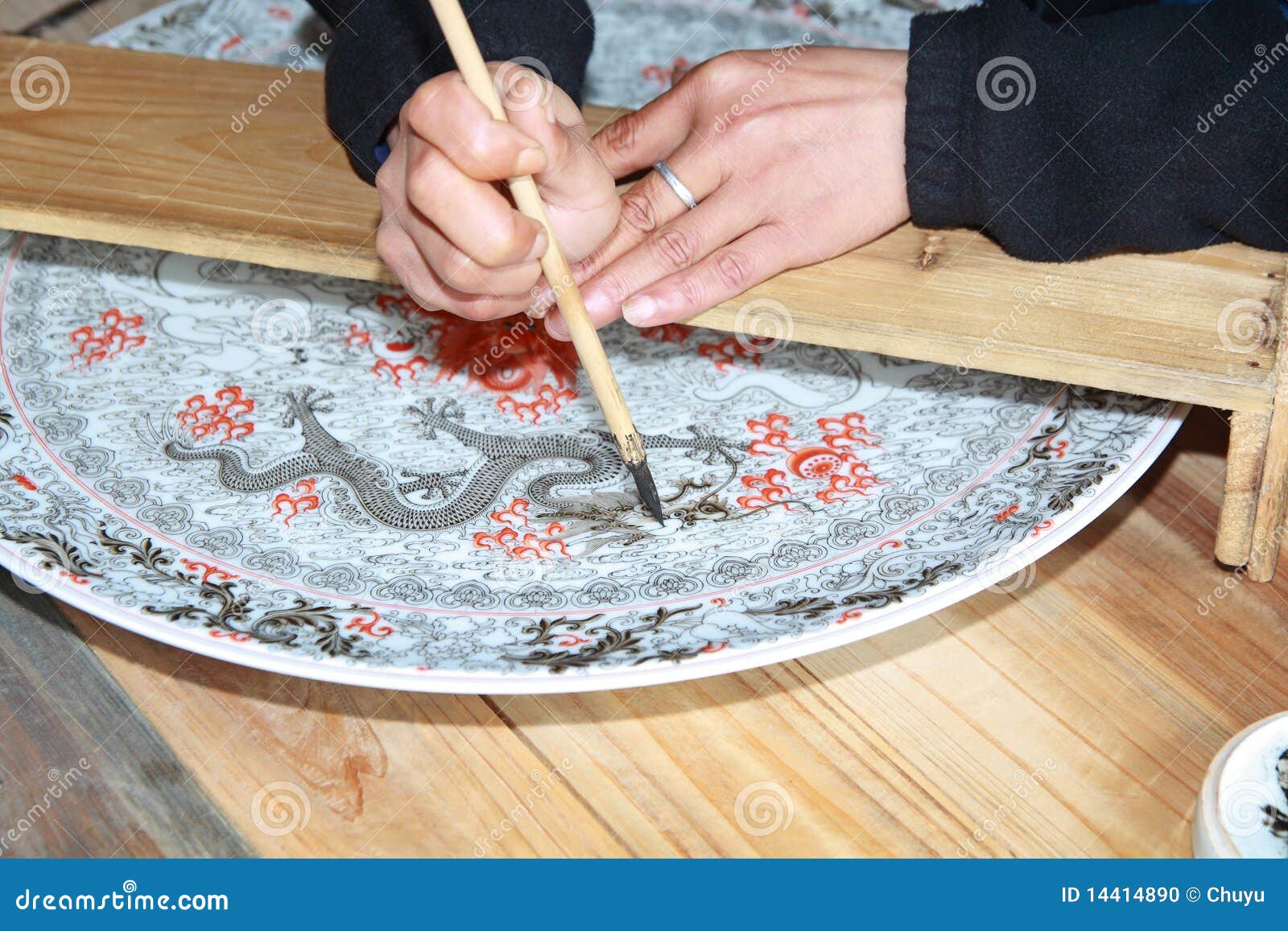 Draw porcelain process stock photo. Image of tourism - 14414890