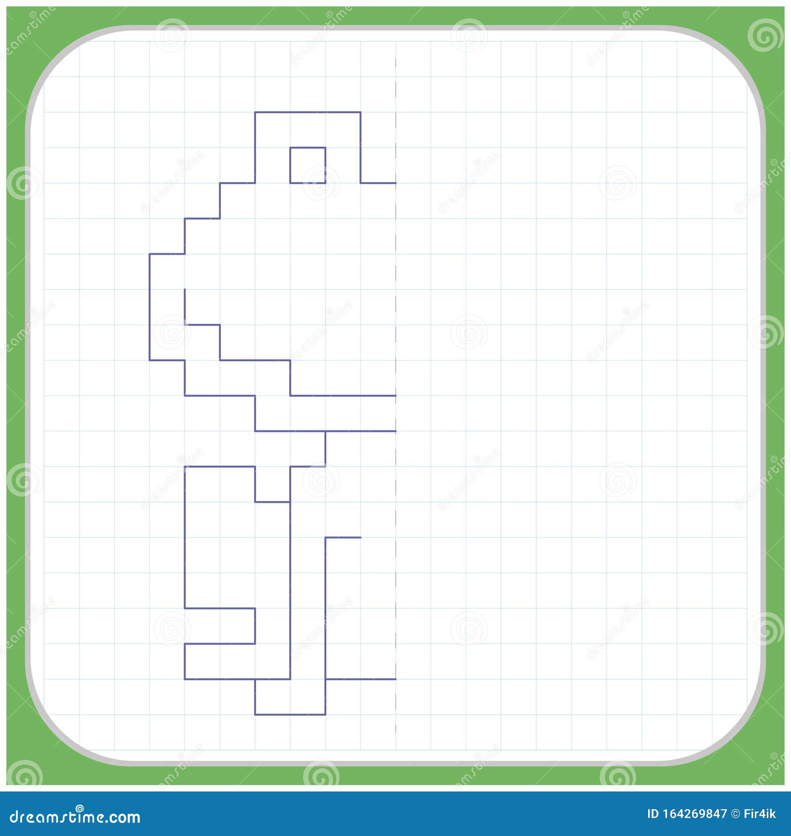 Draw a Reflection of the Picture. Worksheet for Kids Stock Vector ...