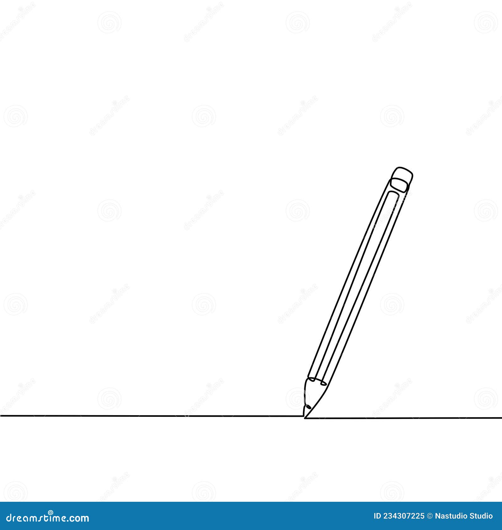 Draw a Separate Pencil Continuous Line on the Background. Creative ...