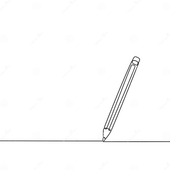 Draw a Separate Pencil Continuous Line on the Background. Creative ...