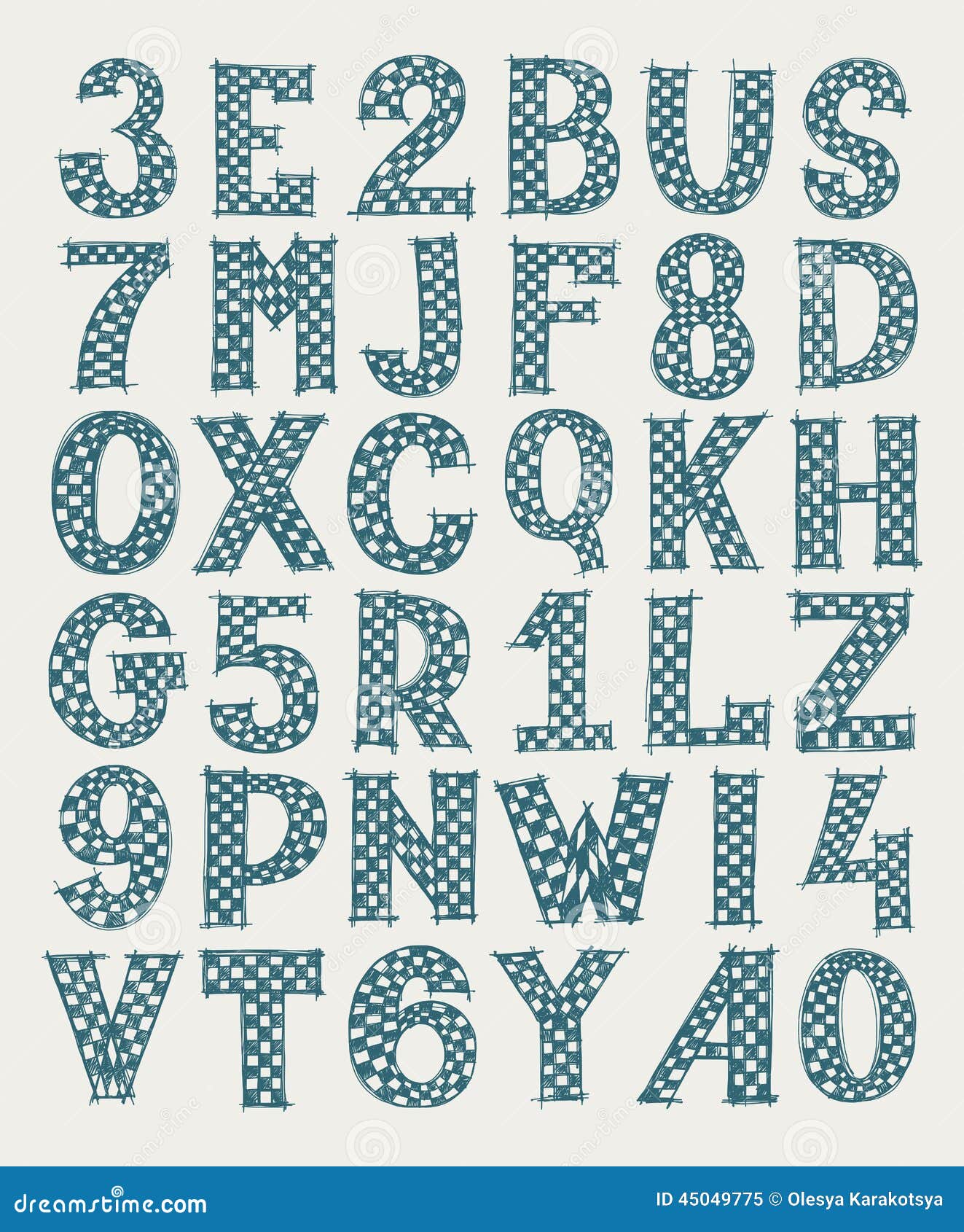 Draw Sketch Doodle Alphabet Design Stock Vector - Illustration of ...