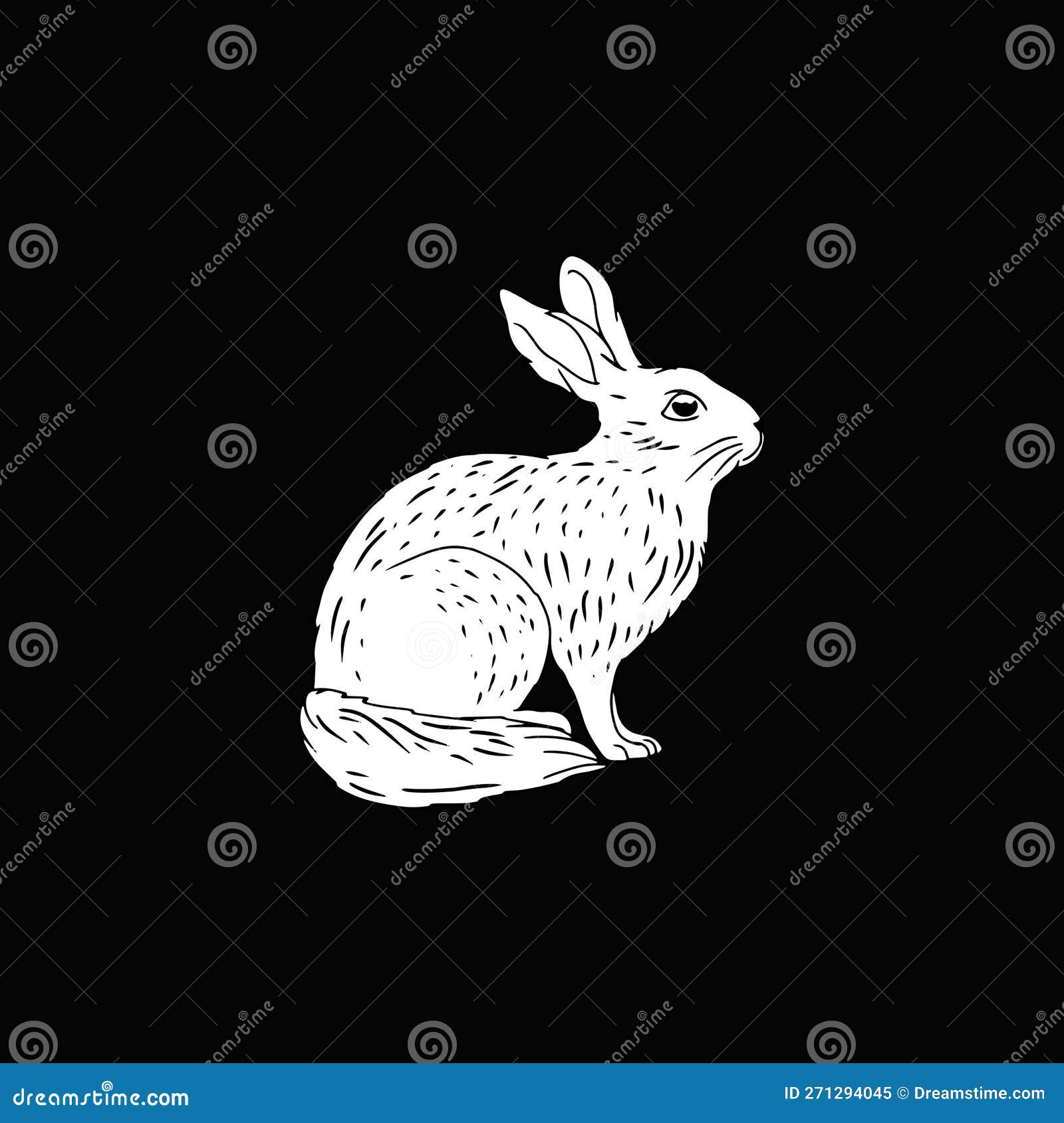 Draw Sketch Illustration Rabbit Vector Design Stock Vector ...