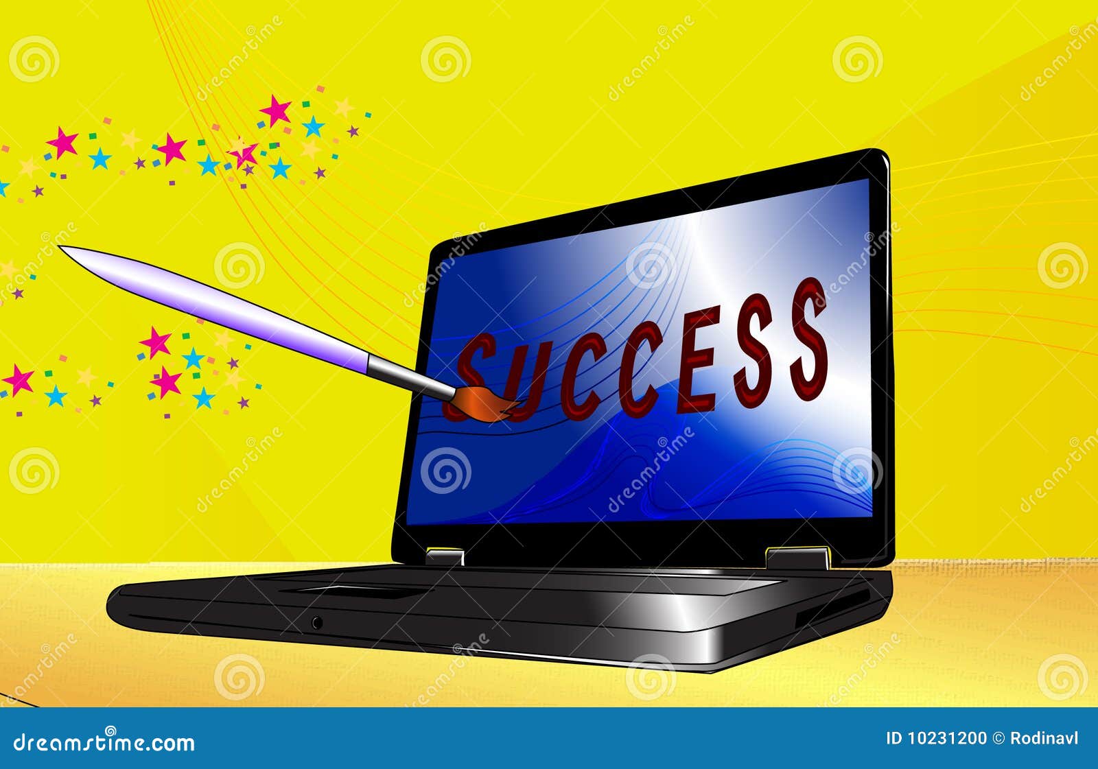 Draw success stock illustration. Illustration of success - 10231200