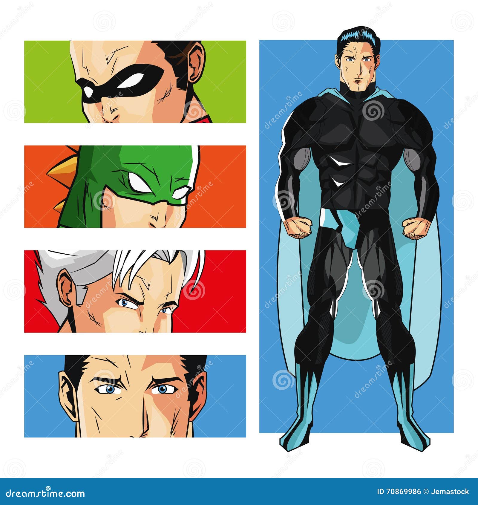 Draw Of Superhero Cartoon, Vector Illustration | CartoonDealer.com ...
