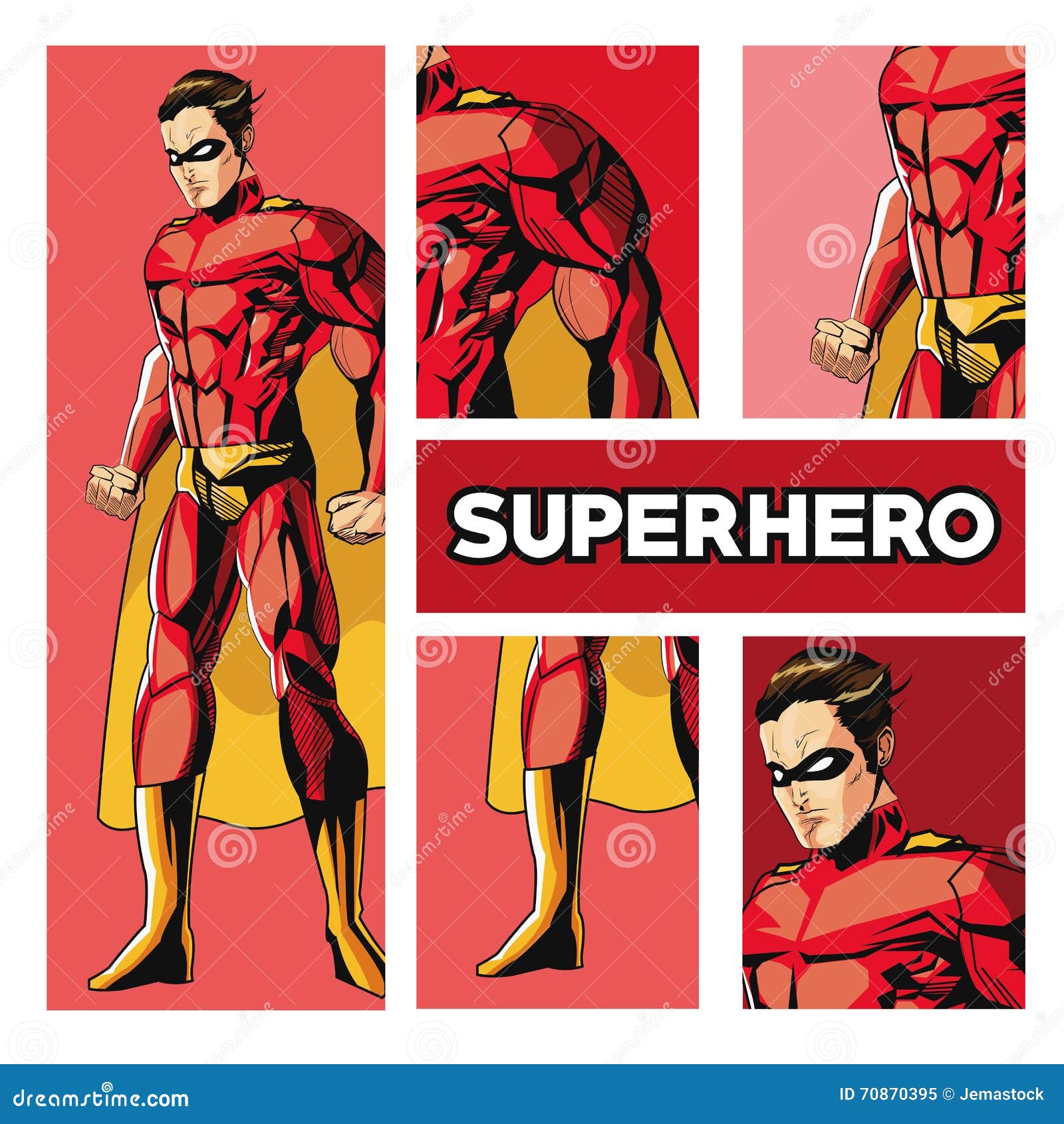 Draw of Superhero Cartoon, Vector Illustration Stock Vector ...
