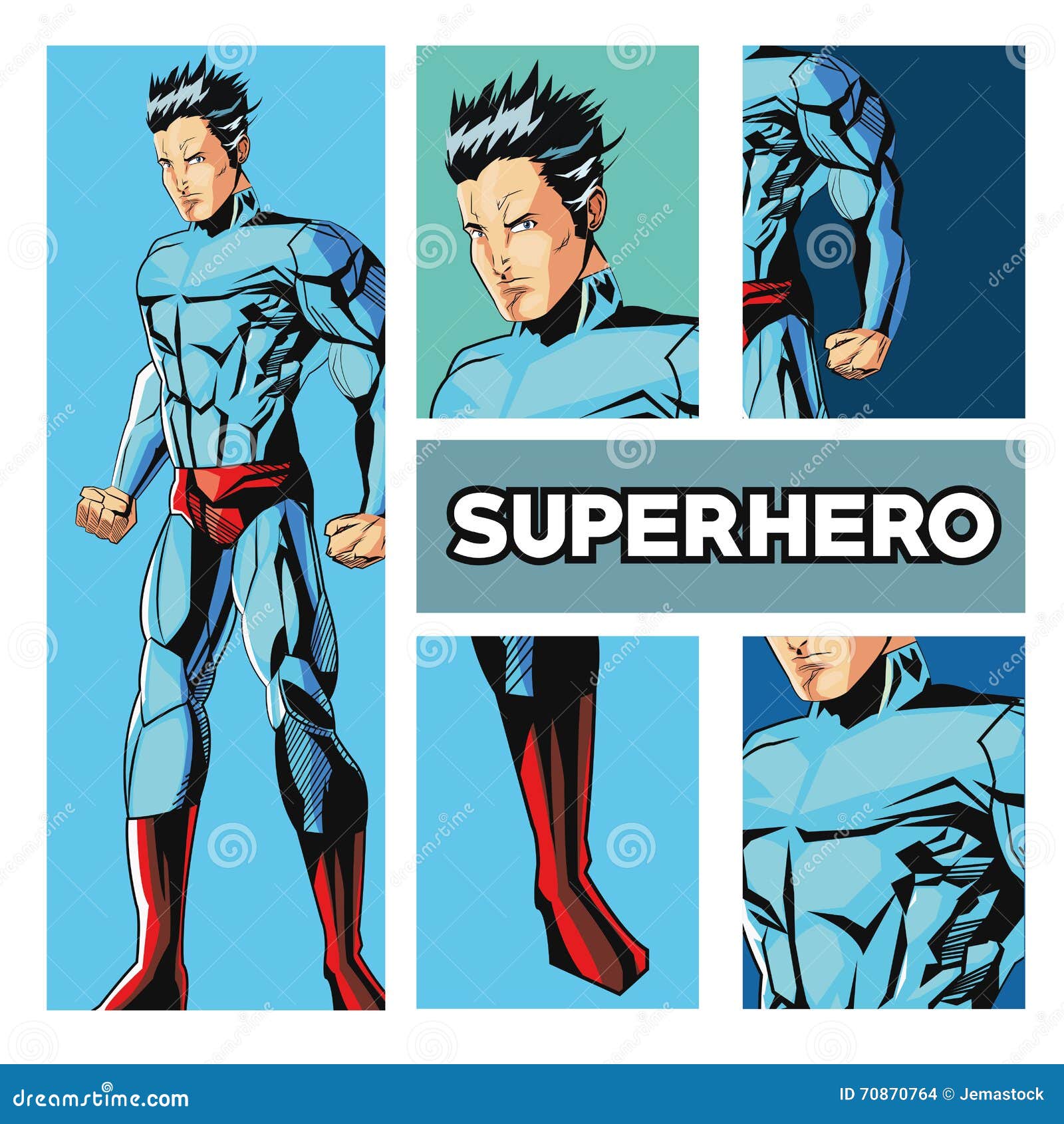 Draw of Superhero Cartoon, Vector Illustration Stock Vector ...