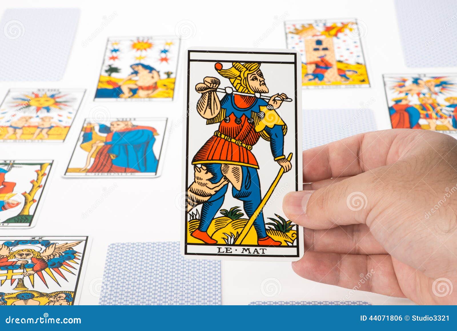 Draw tarot : the Fool stock photo. Image of divination - 44071806