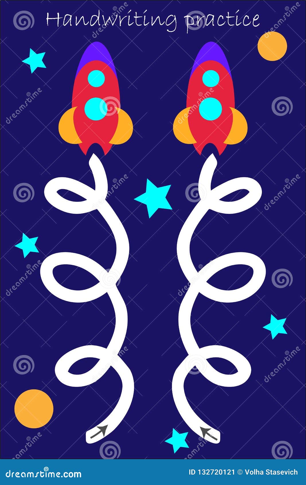 Draw Track Of Ships, Handwriting Practice Sheet, Kids Preschool ...