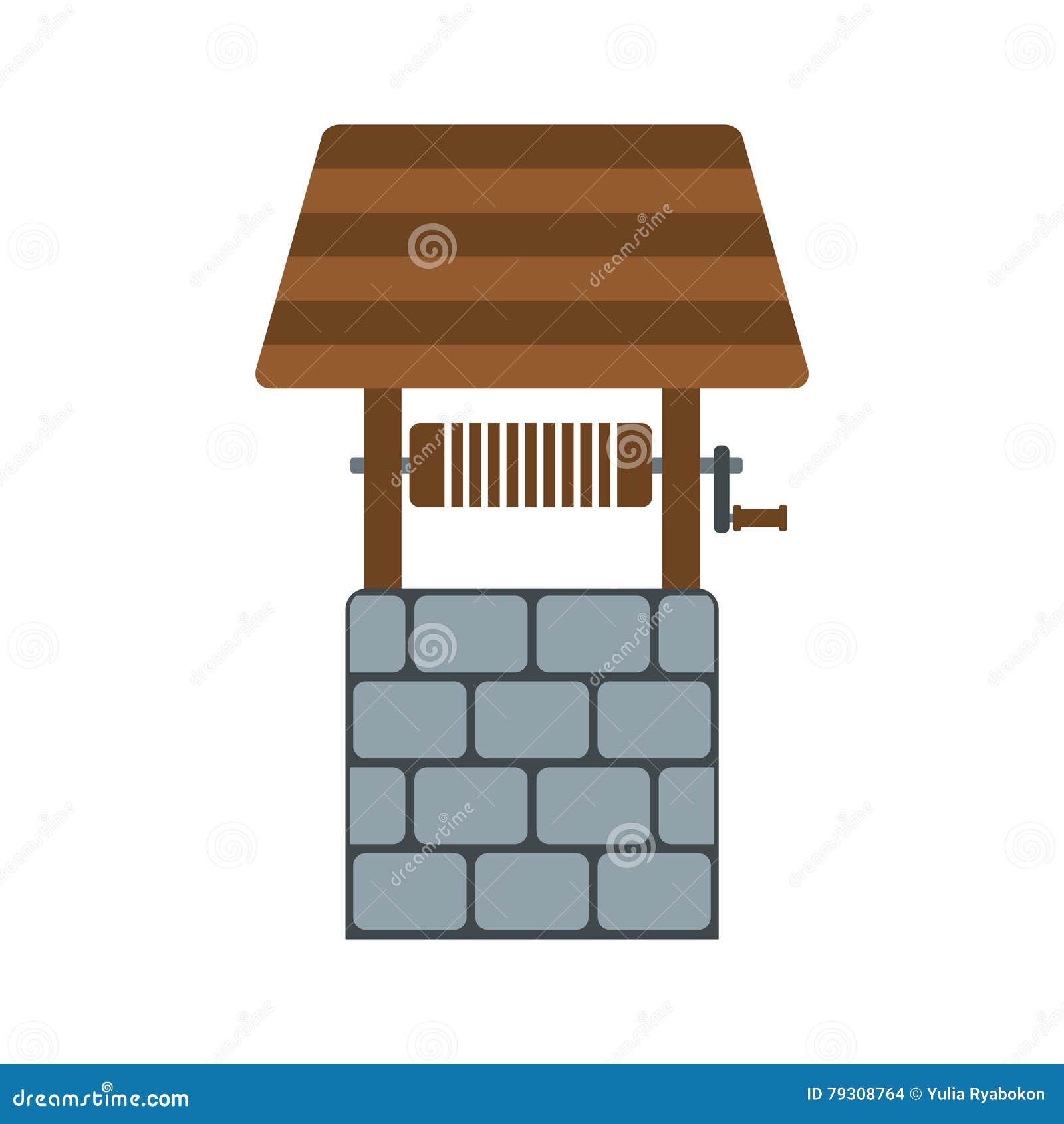 Draw Well Vector Illustration With Brick | CartoonDealer.com #47366746