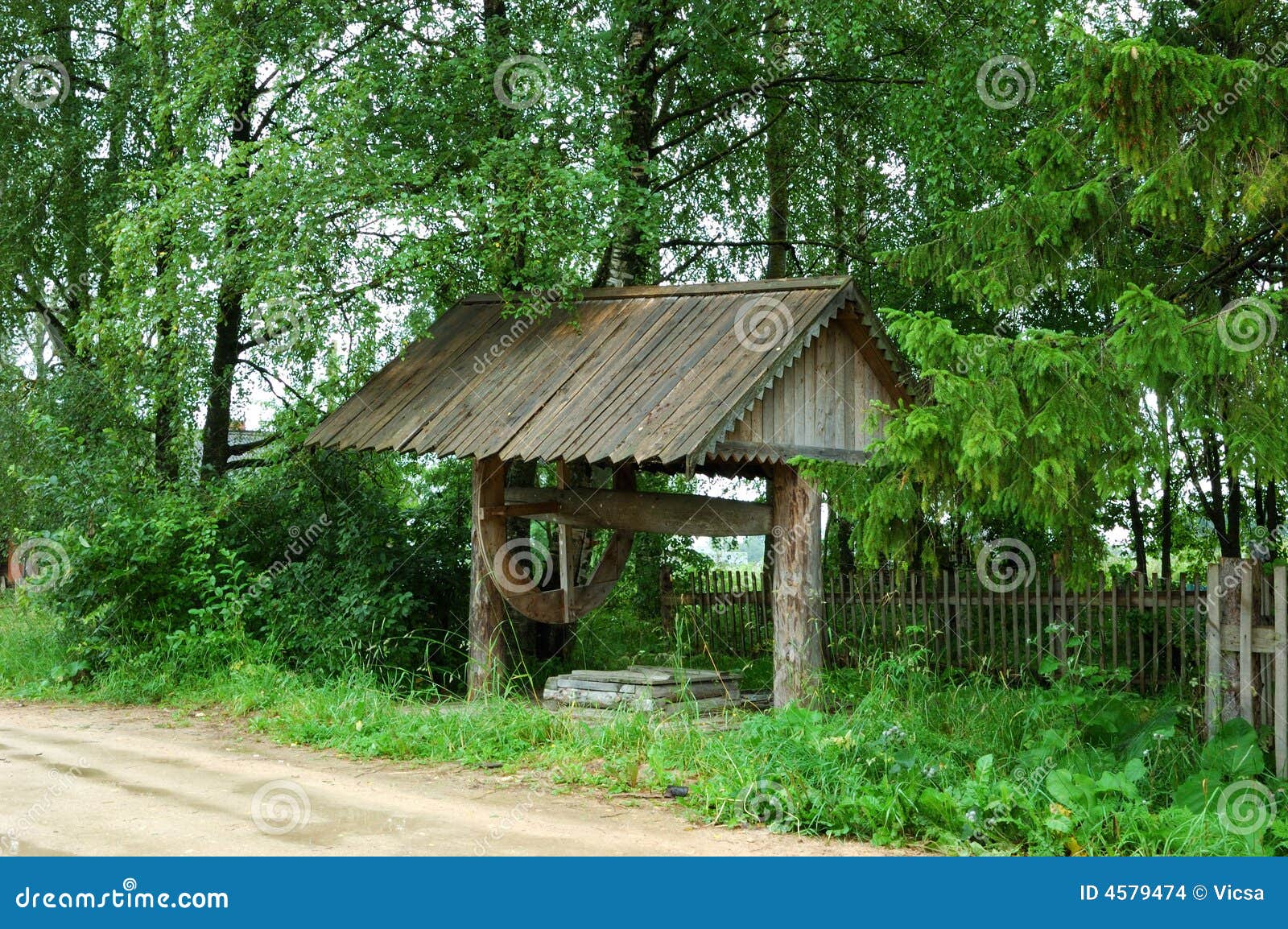 Draw-well in Northern Russian Village Stock Photo - Image of relaxation ...