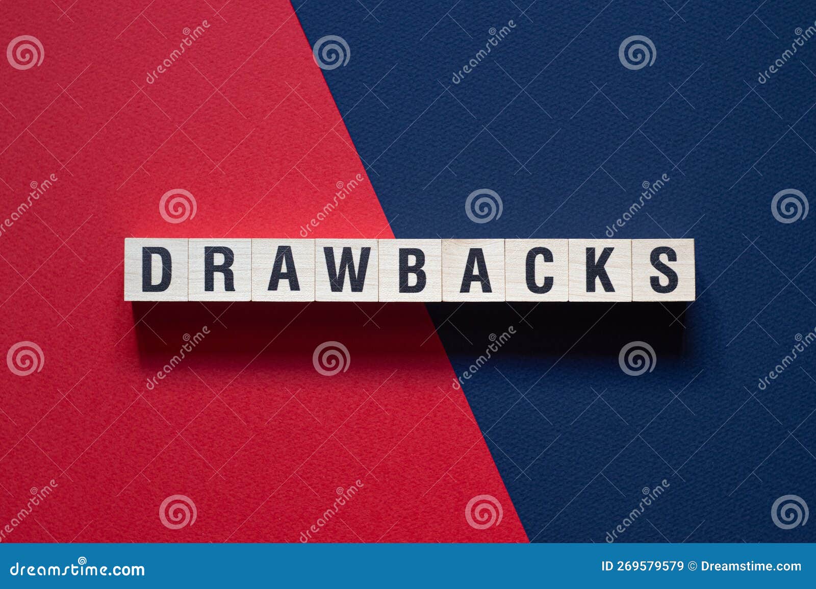 Drawbacks - Word Concept on Cubes Stock Image - Image of success ...