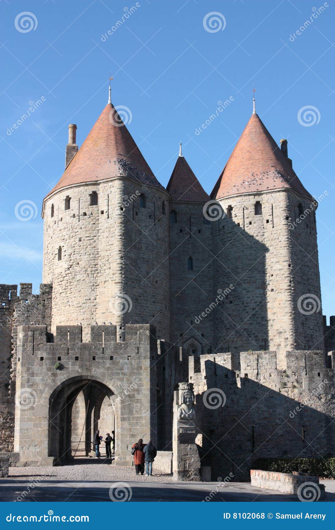Drawbridge of Carcassonne Castle Stock Photo - Image of monument ...