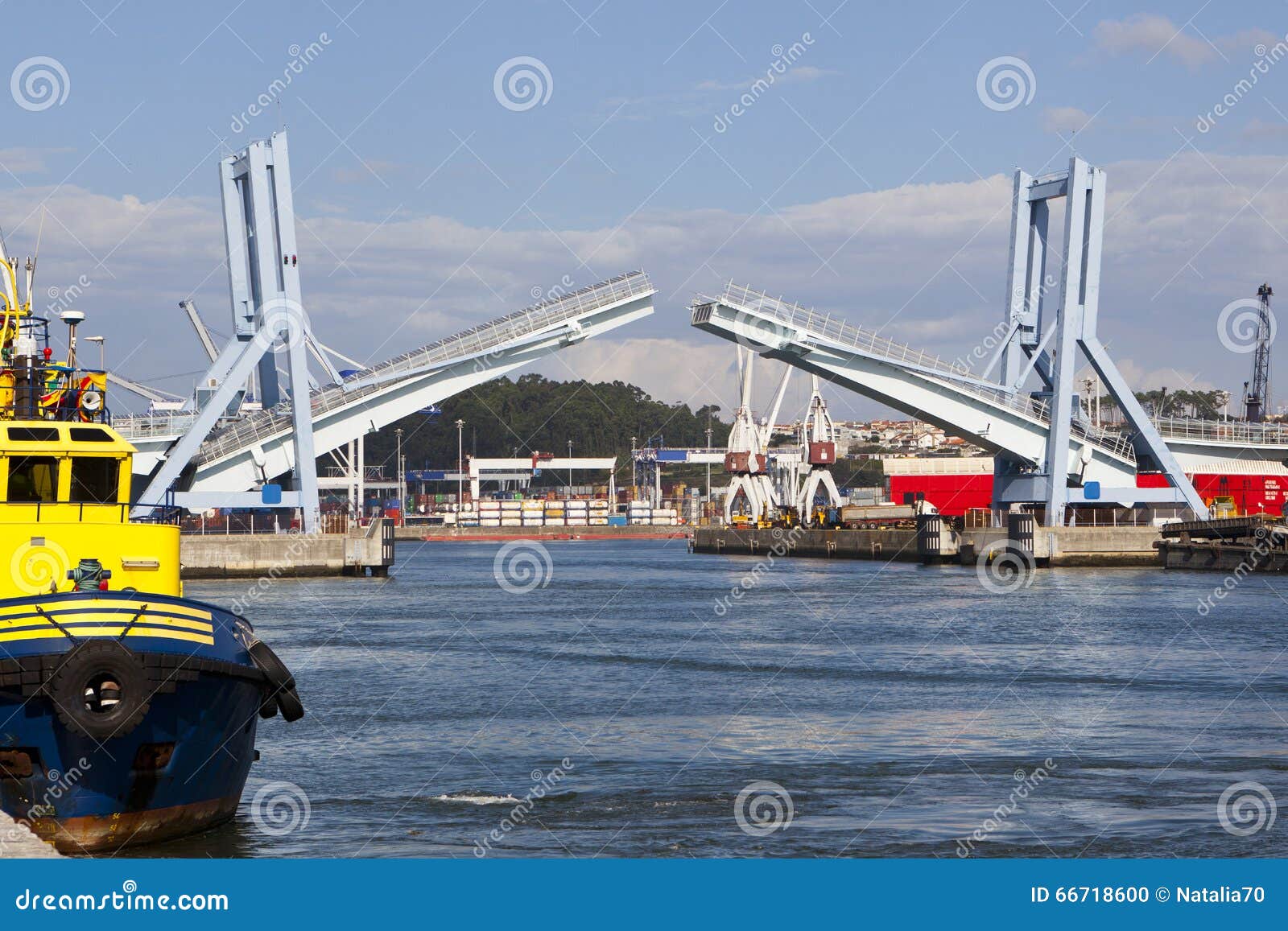 Drawbridge stock photo. Image of barge, architecture - 66718600