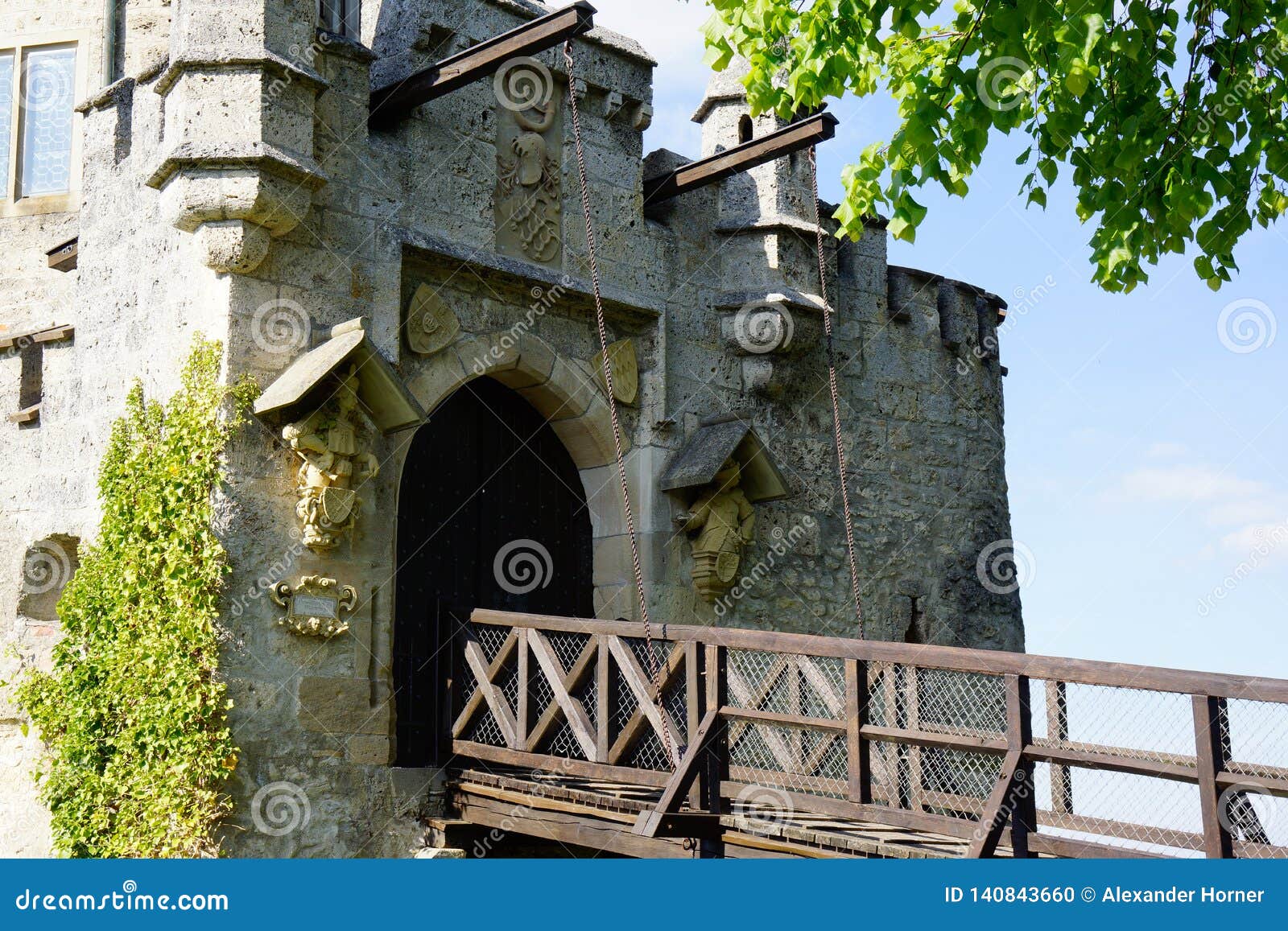 Drawbridge Entrance of Ancient Castle Editorial Image - Image of ...