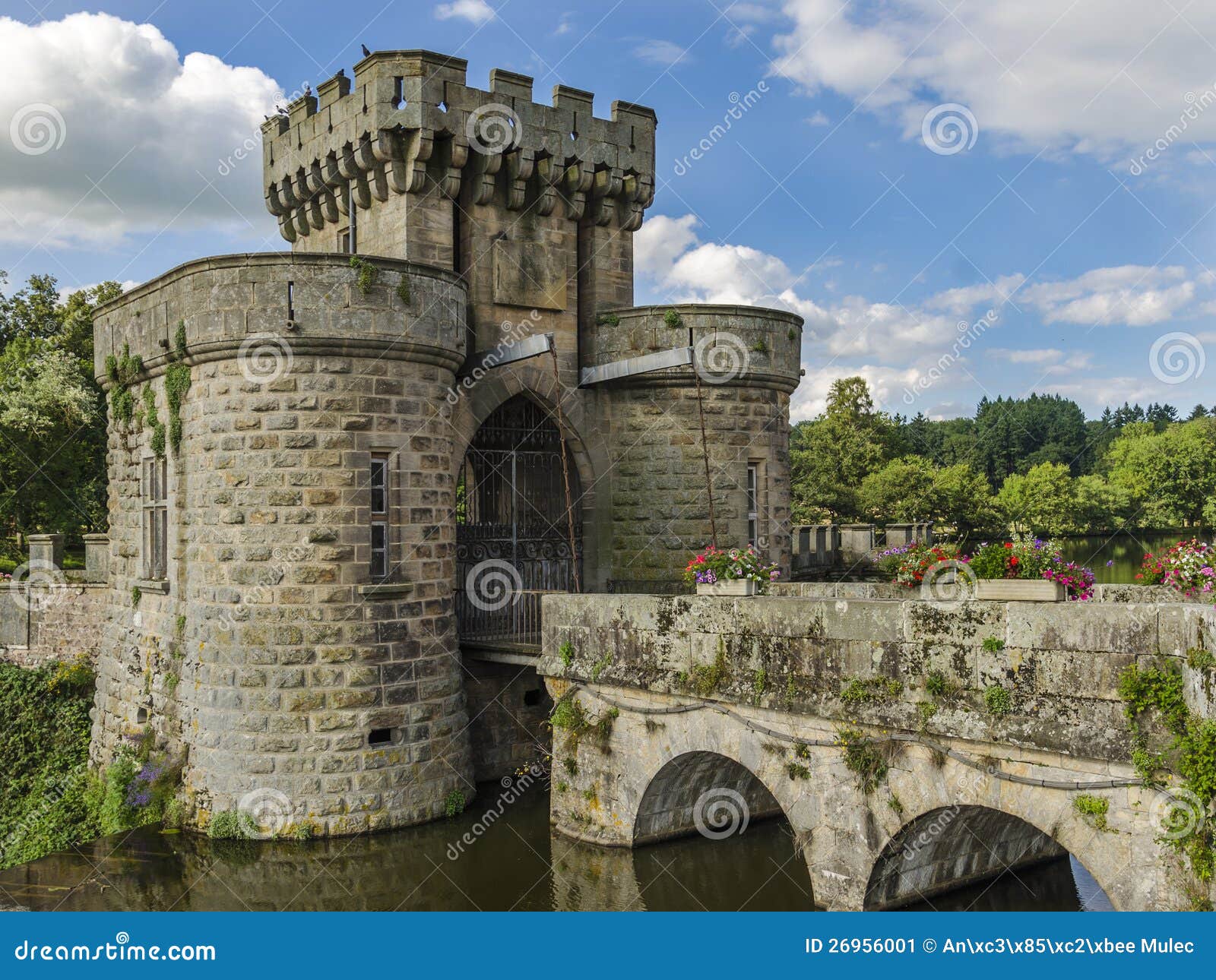Drawbridge gates stock image. Image of history, fence - 26956001