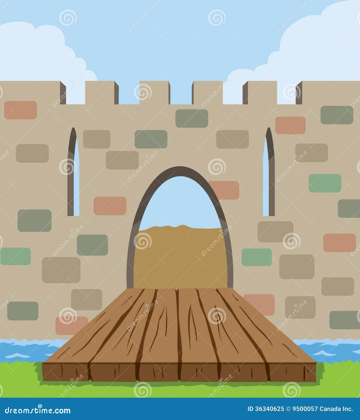 Drawbridge Icon stock vector. Illustration of drawbridge - 36340625