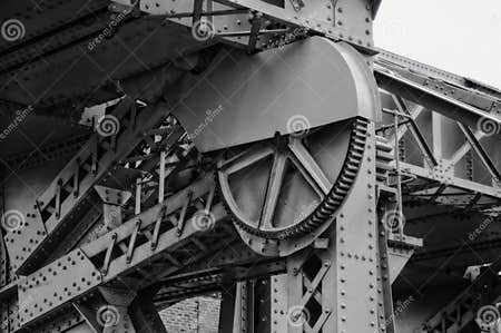 Drawbridge mechanism stock photo. Image of round, architecture - 21525430