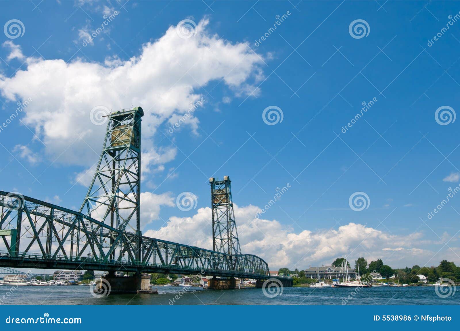Drawbridge Over Piscataqua River,N Hampshire Maine Stock Photo - Image ...