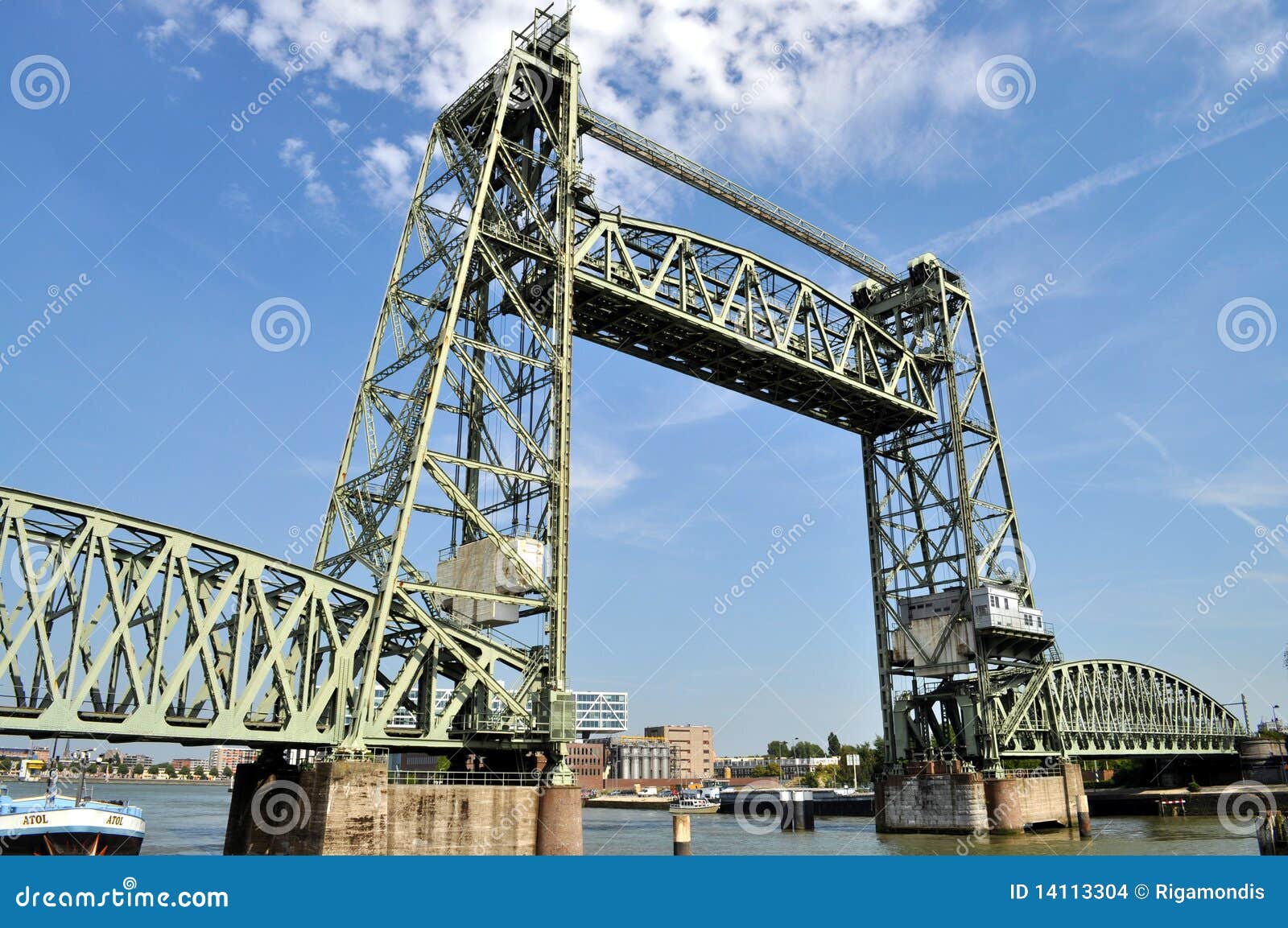 Old Railway Drawbridge On The Oder River In Szczecin Royalty-Free Stock ...