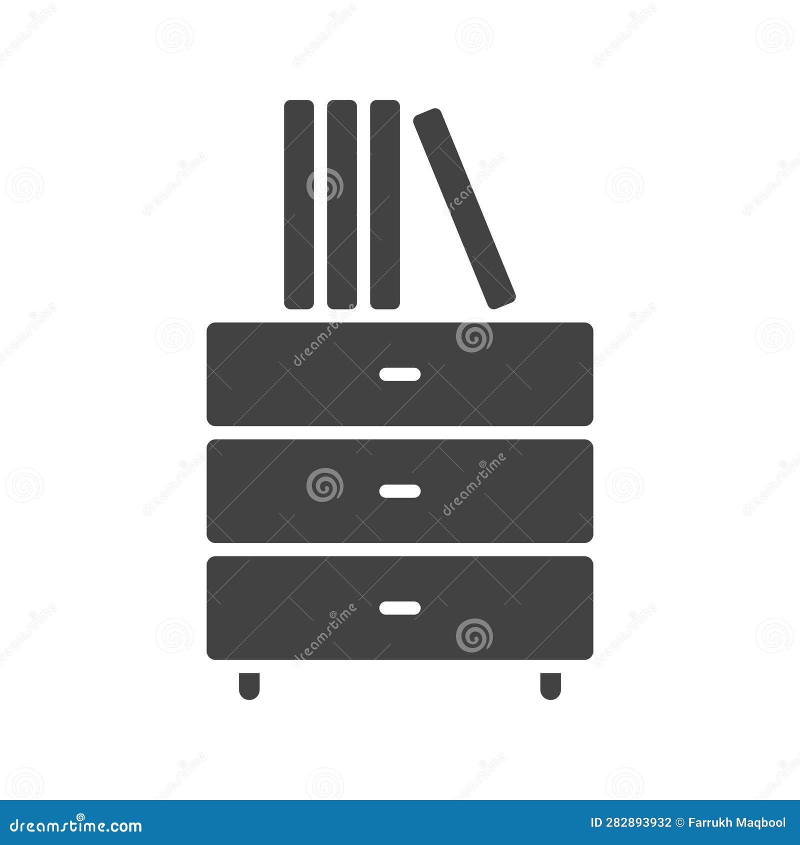 Drawer Book Icon Image. stock vector. Illustration of concept - 282893932