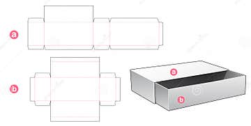 Drawer Box Die Cut Template Stock Vector - Illustration of concept ...