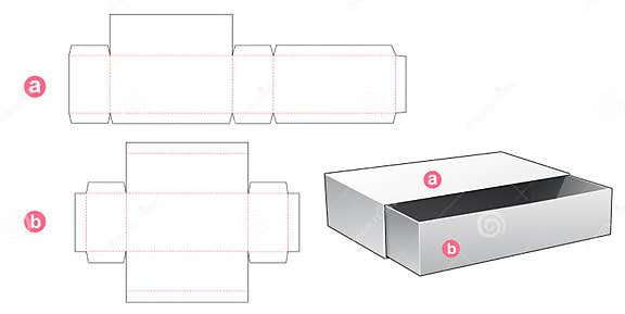 Drawer Box Die Cut Template Stock Vector - Illustration of concept ...