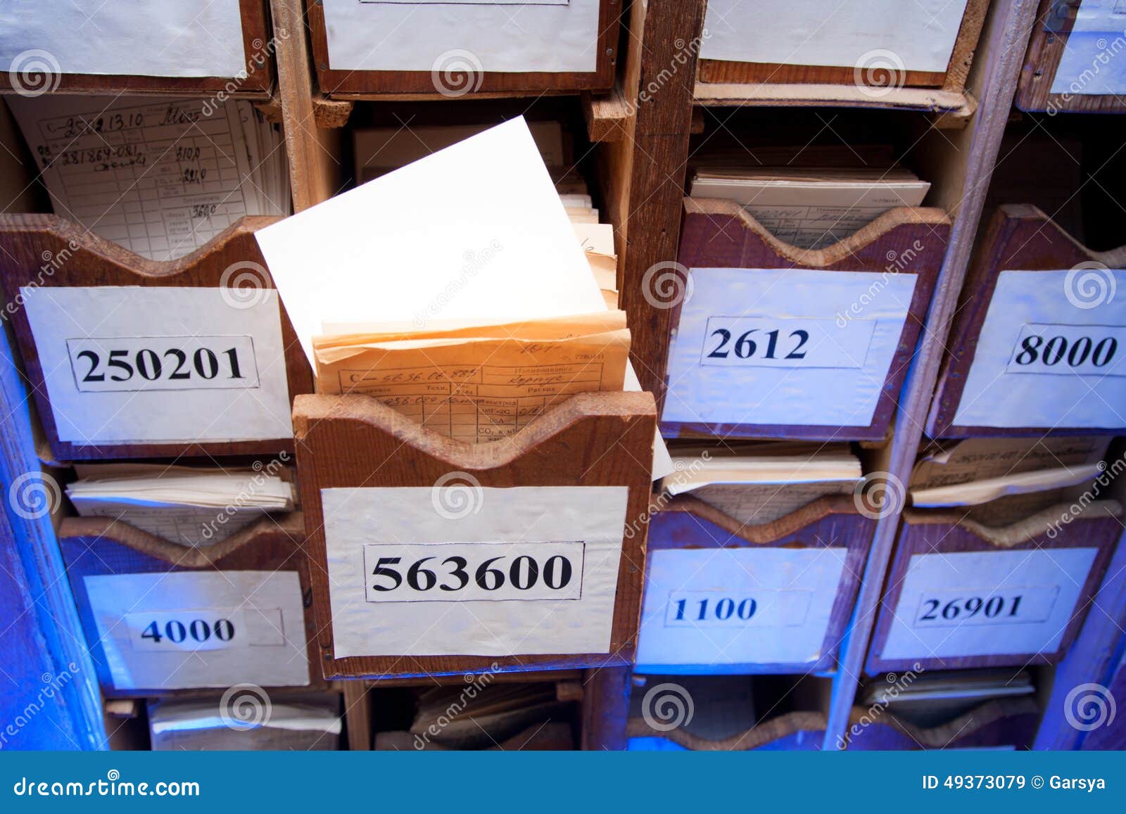 Drawer with Business Papers Stock Image - Image of recycling ...