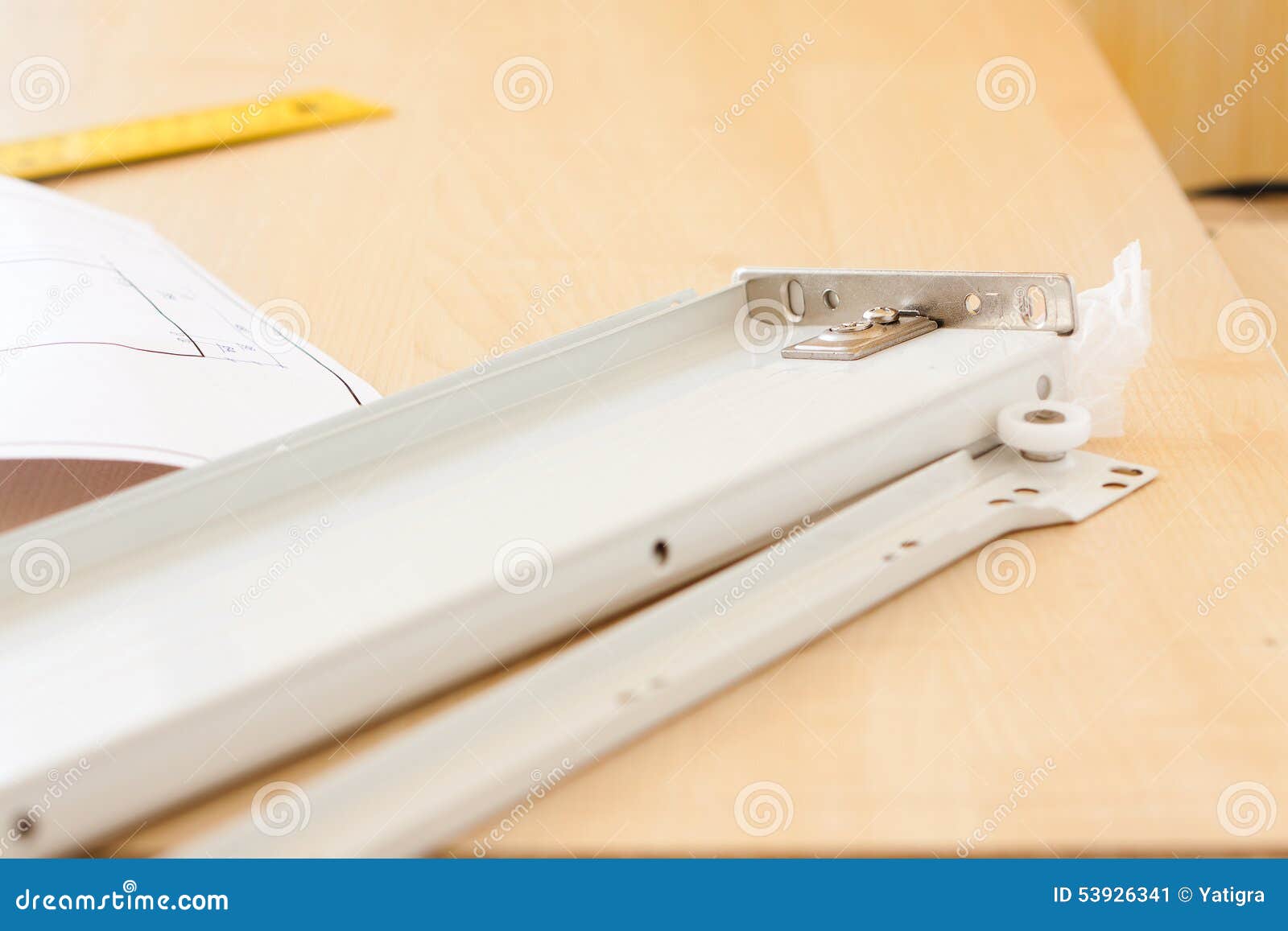 Drawer Detail and Engineering Drawings Stock Image - Image of furniture ...